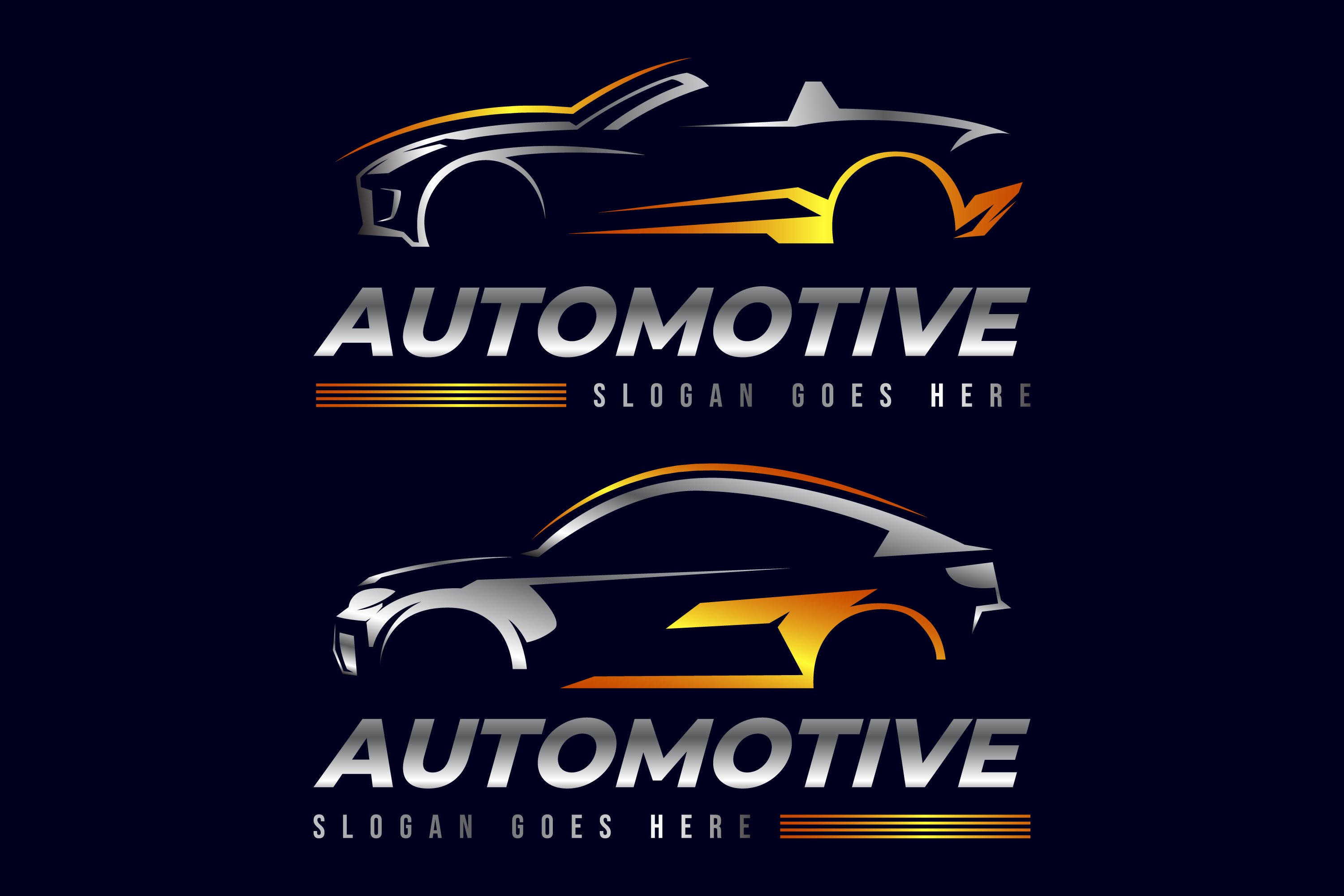 Realistic Metallic Car Logo
