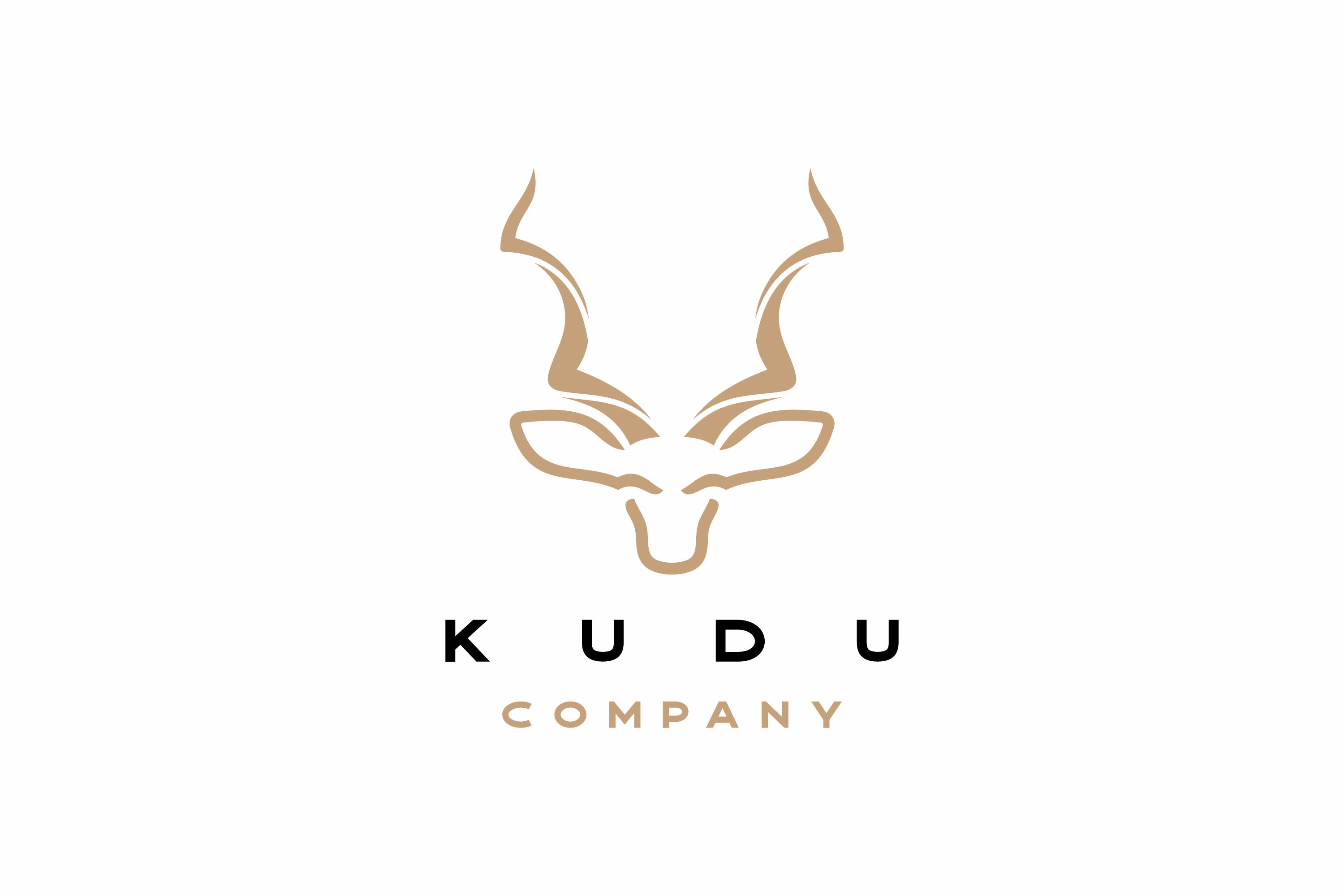 Kudu line art logo design vector (1418895) | Logos | Design Bundles