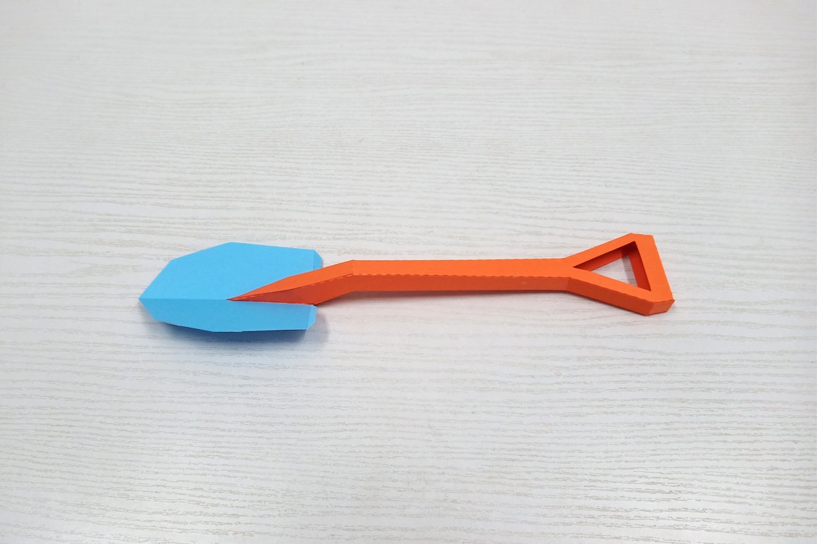 DIY Shovel - 3d papercraft (349016) | Printables | Design Bundles
