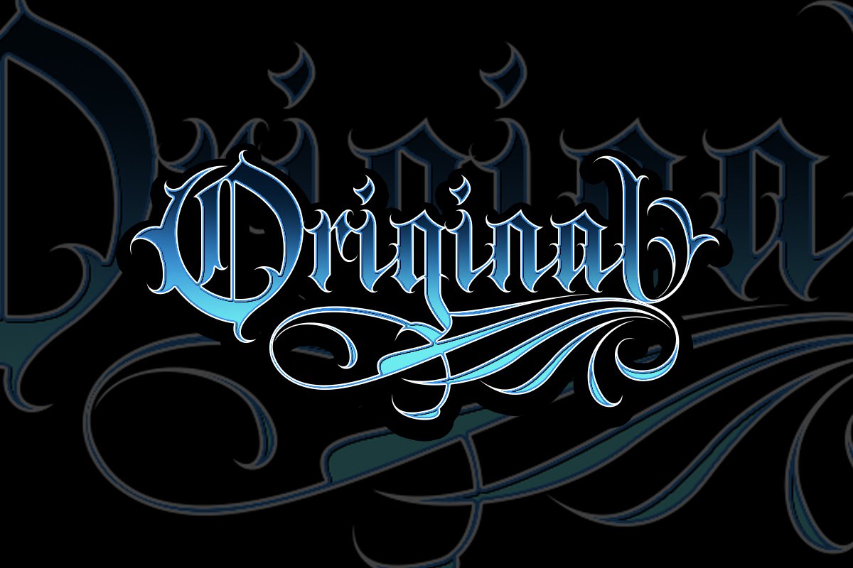 Gangsta Typeface Tattoo Fonts 515659 Tattoo Font Bundles