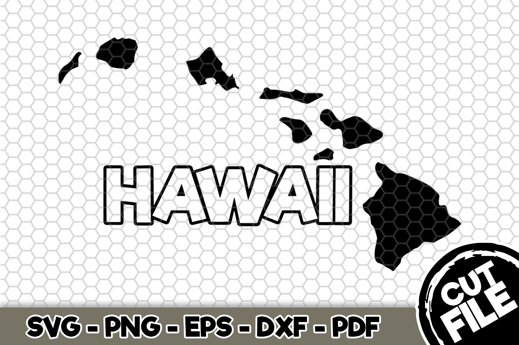Hawaii State Name - Hawaii State - SVG Cut File n431 (1256959) | SVGs ...