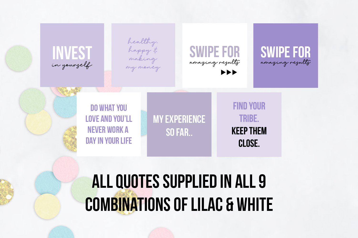 25 x Lilac Purple MLM Social Media Quotes (541581) | Web Elements ...