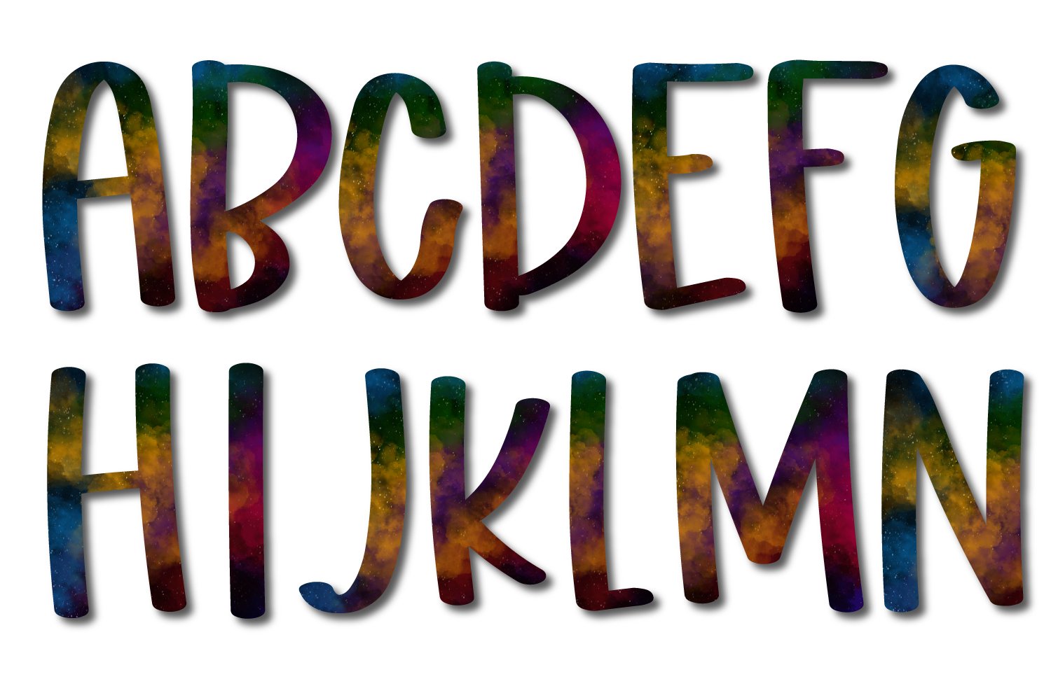 Galaxy Alphabet - Letters & Numbers (596418) | Elements | Design Bundles