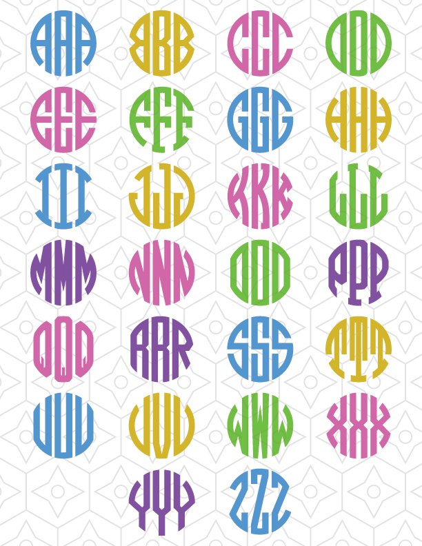 Circular Letterhead Monogram Font (76711) | SVGs | Design Bundles