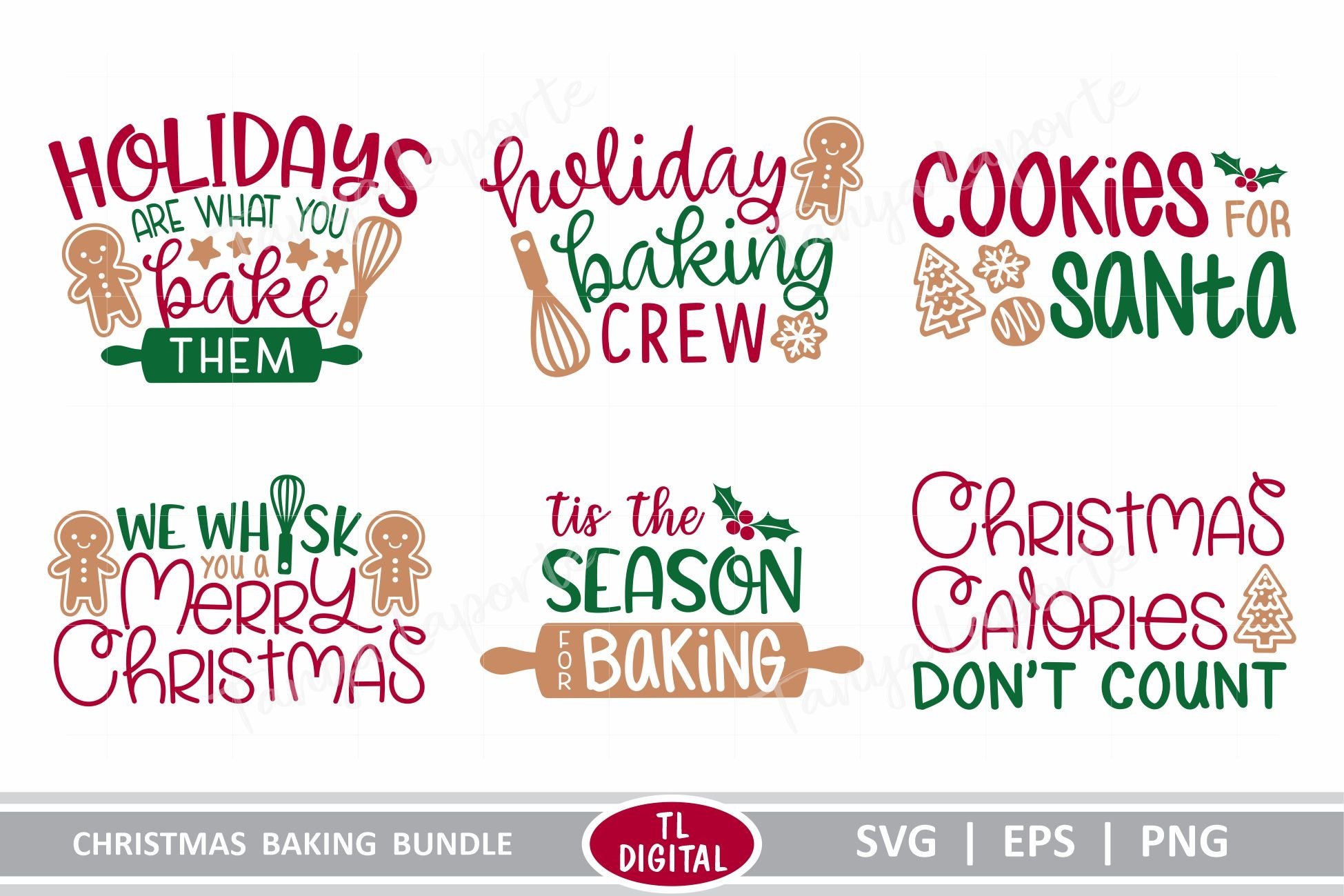 Christmas Baking Bundle - SVG | EPS | PNG (306353)
