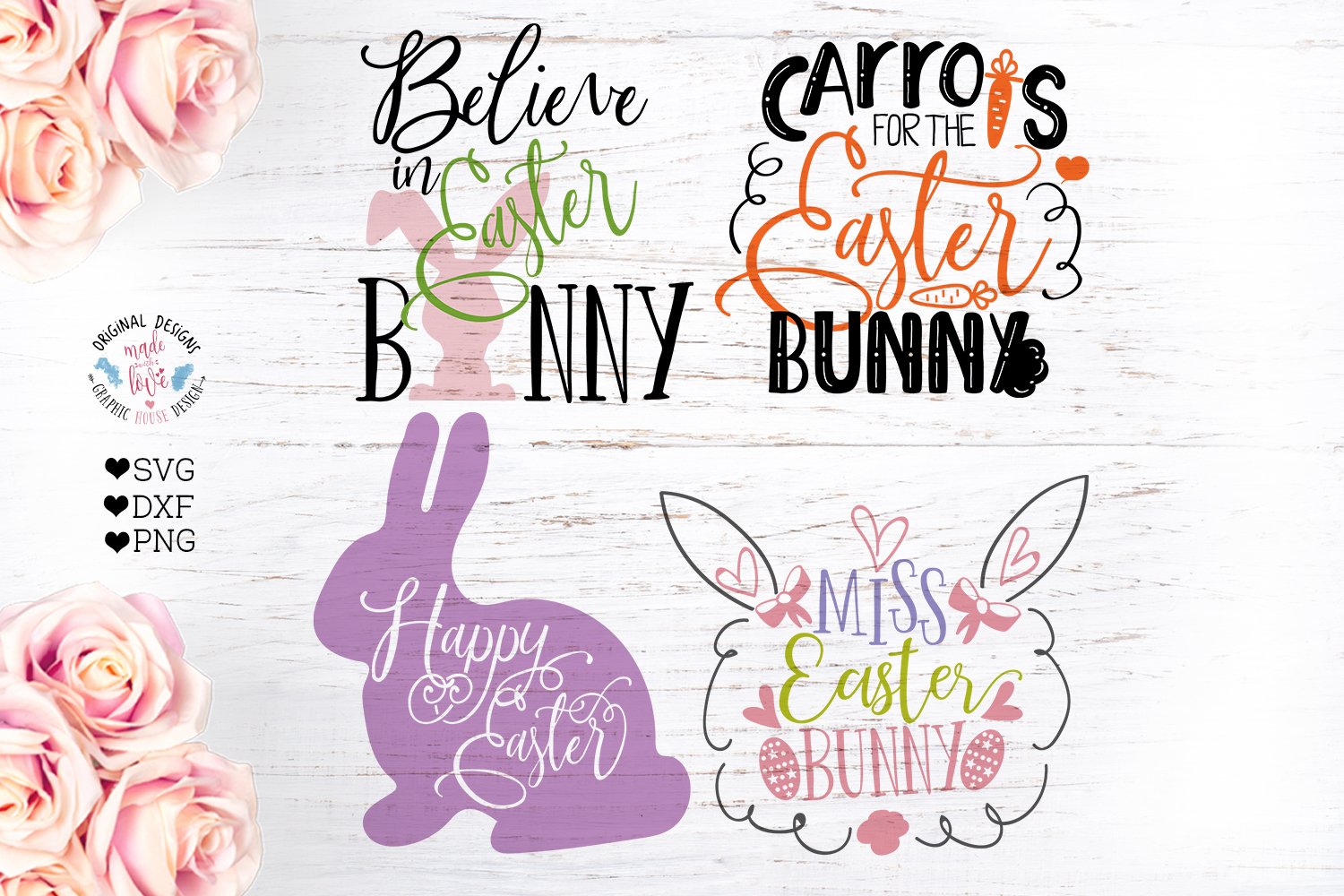 Easter Cut File Bundle in SVG, DXF, PNG (57958) | SVGs | Design Bundles