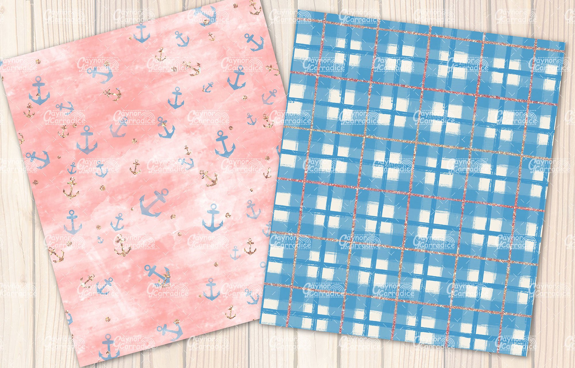 Lake Life - Nautical seamless patterns (543354) | Patterns | Design Bundles