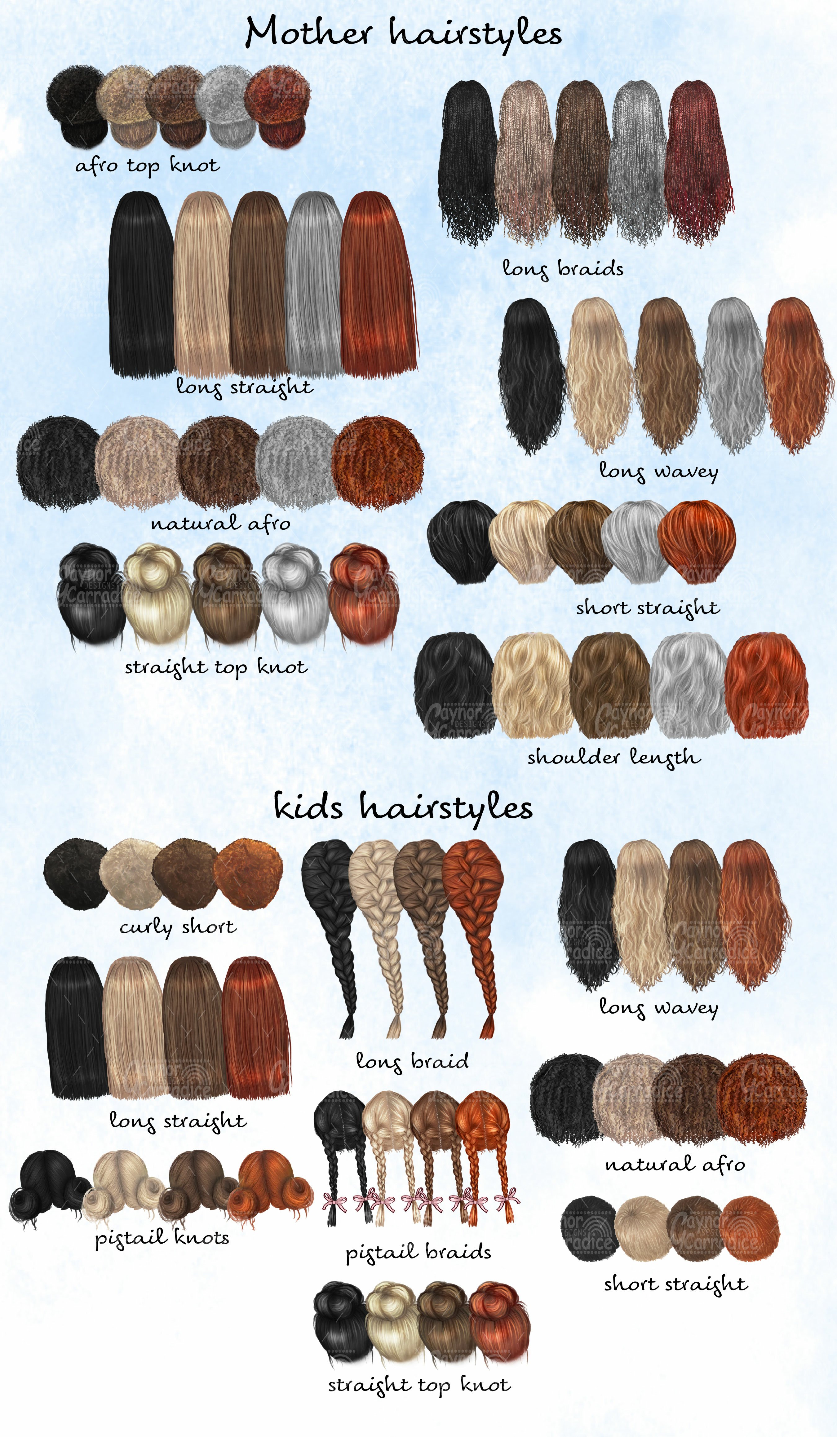 Mothers day- Customizable family clipart (1191647) | Illustrations ...