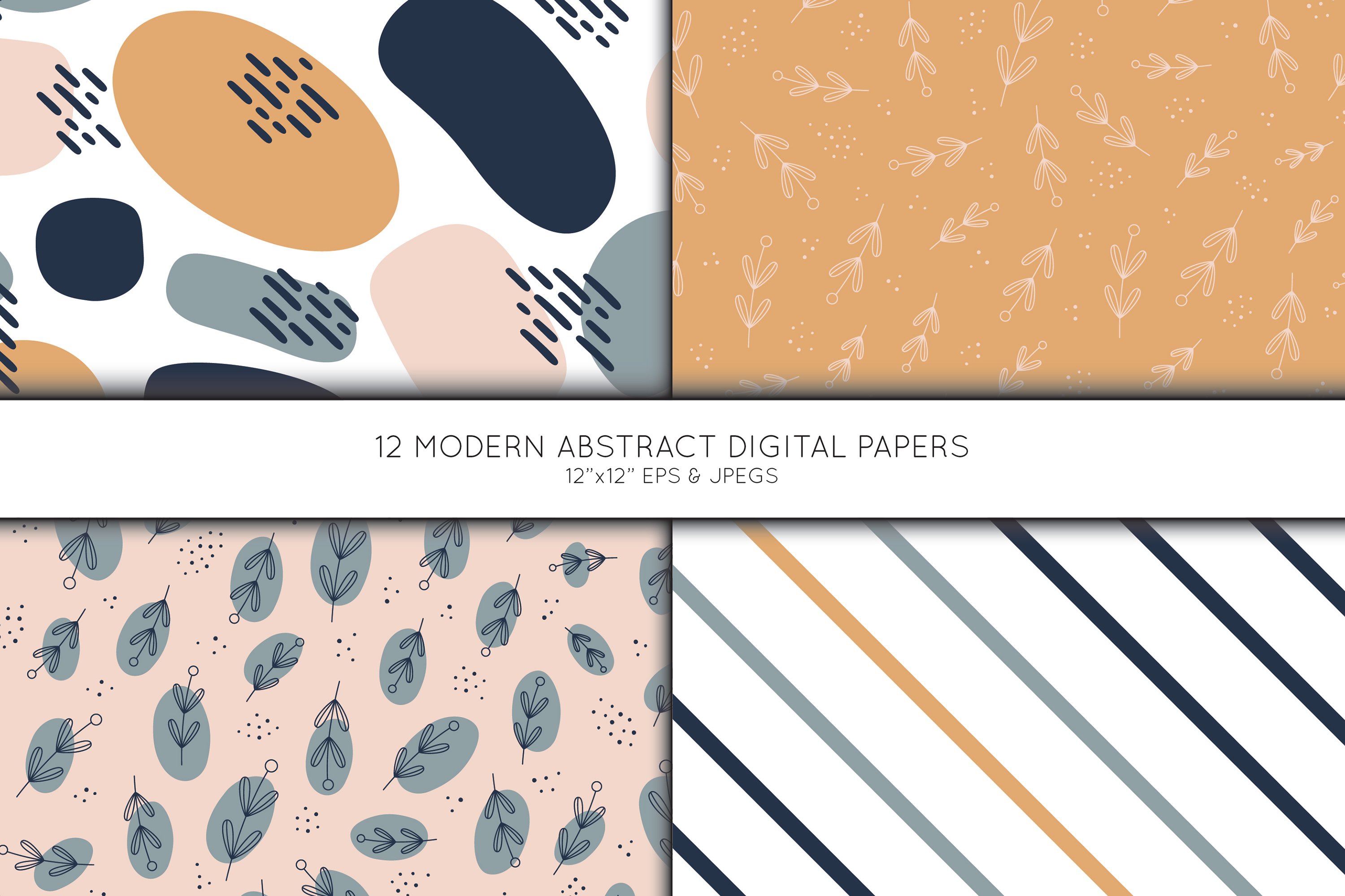 Abstract Digital Paper, Modern Scrapbook paper (731828) | Patterns ...