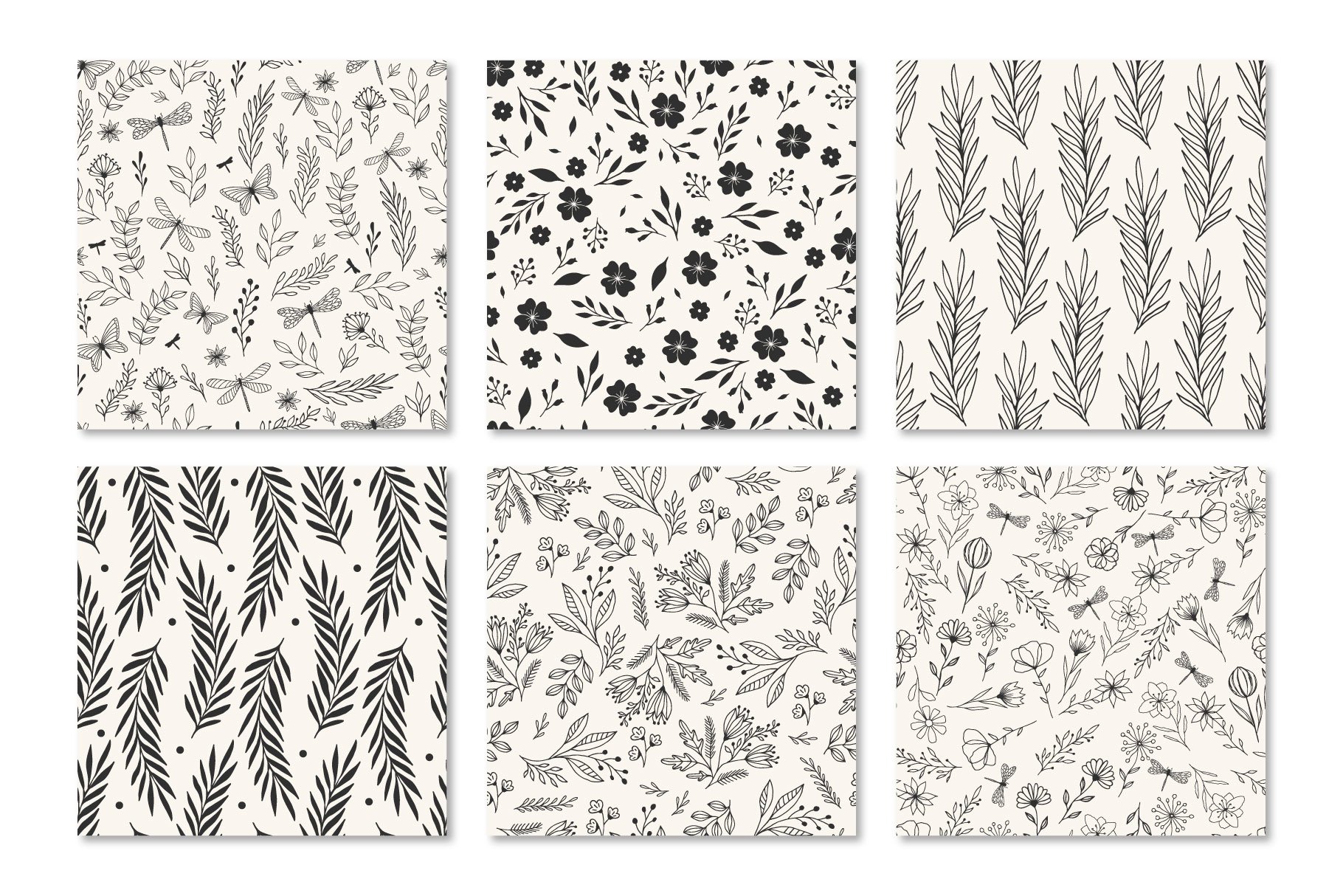 30 Botanical patterns (863719) | Patterns | Design Bundles