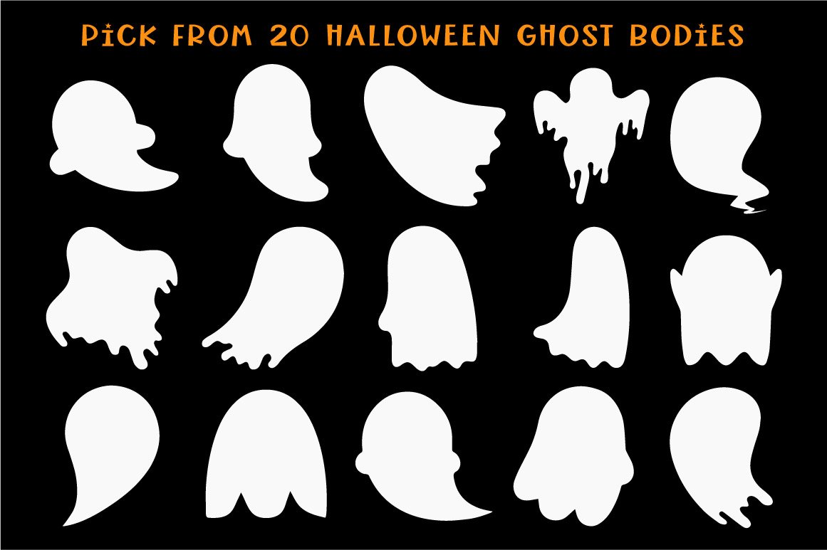 Halloween Ghost Creator Kit for Procreate (916353) | Procreate | Design ...
