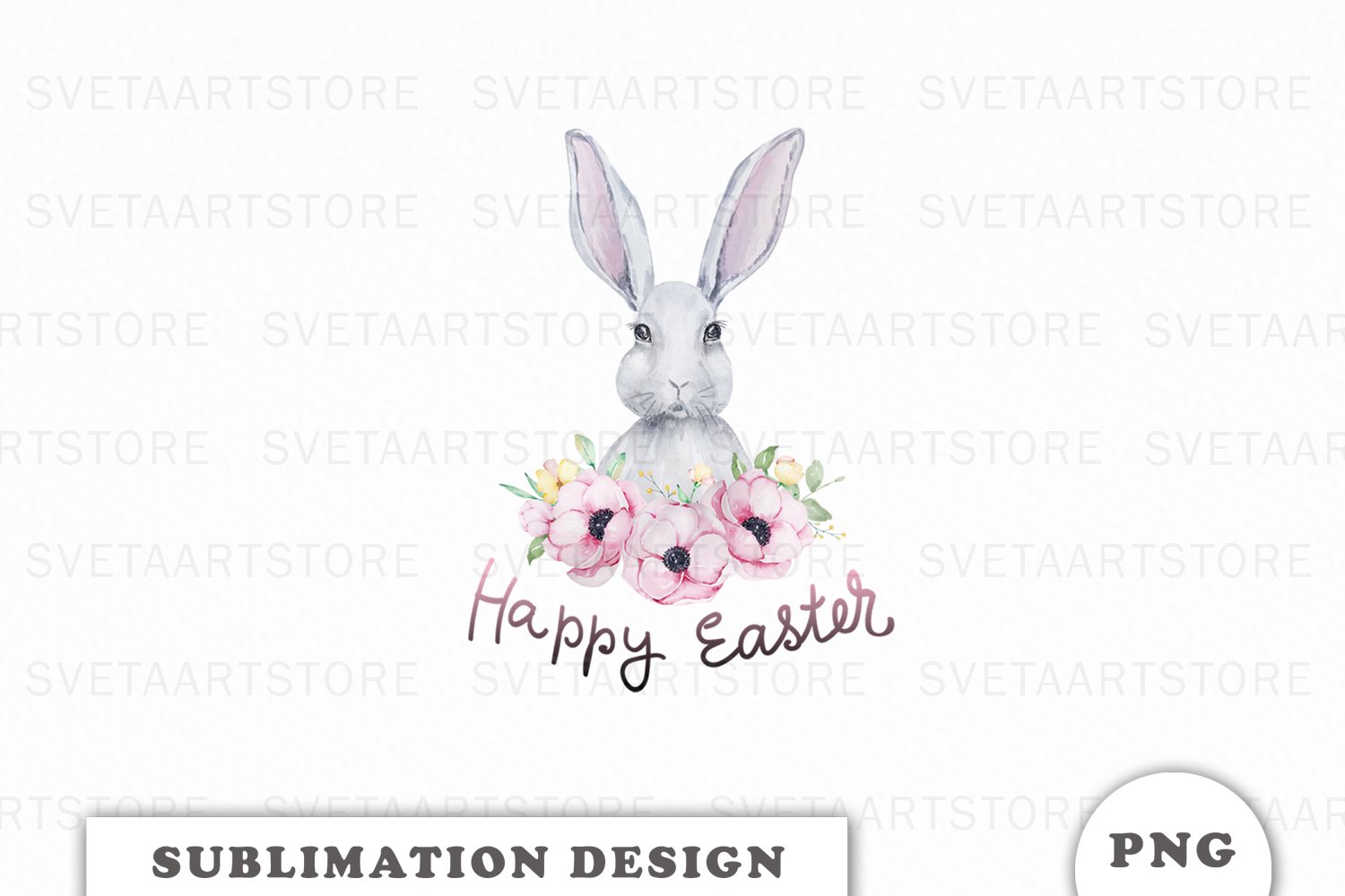 Happy Easter Bunny Sublimation Design PNG (1263900) | Sublimation ...