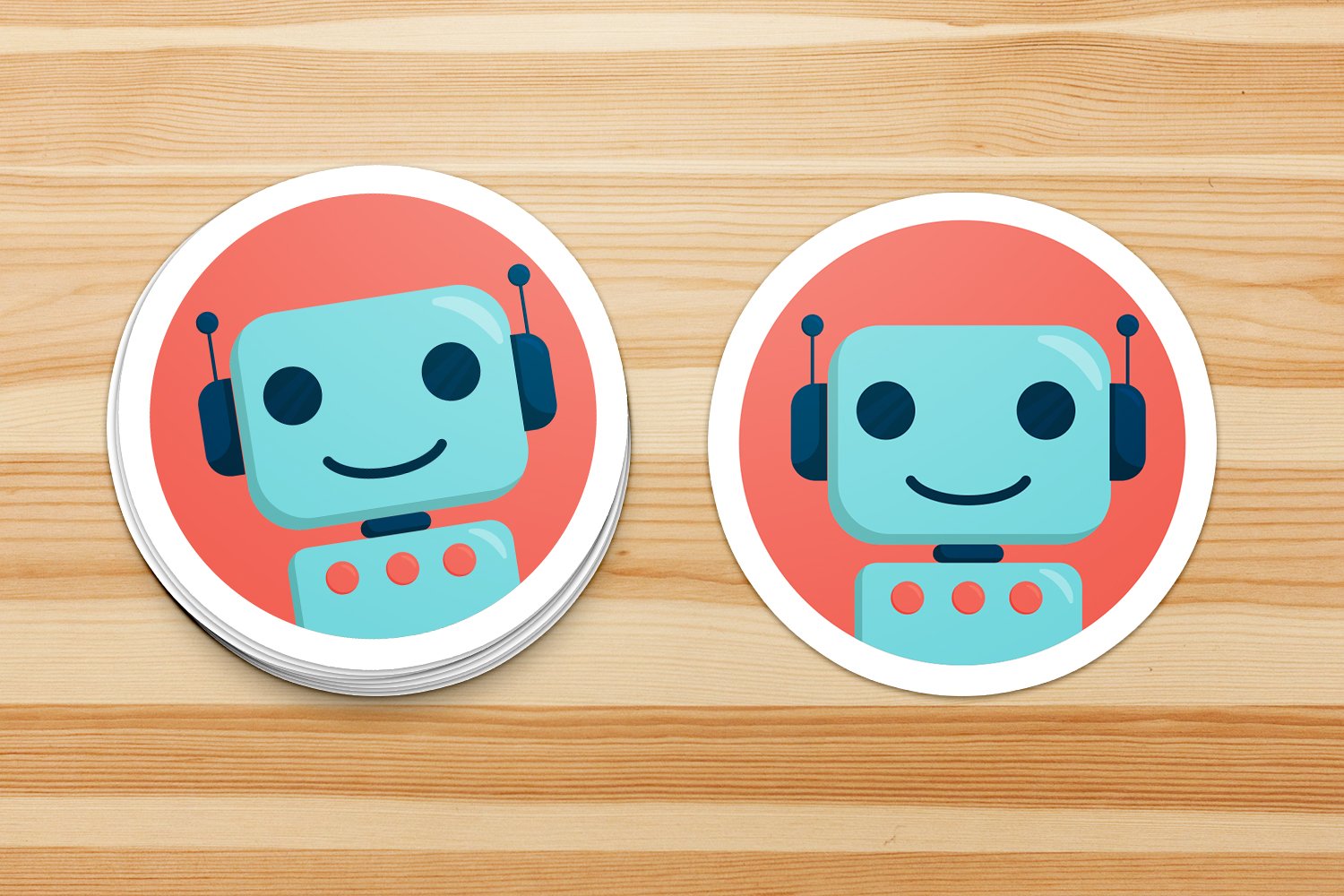 Cute robots stickers for boys (979712) | Stickers | Design Bundles