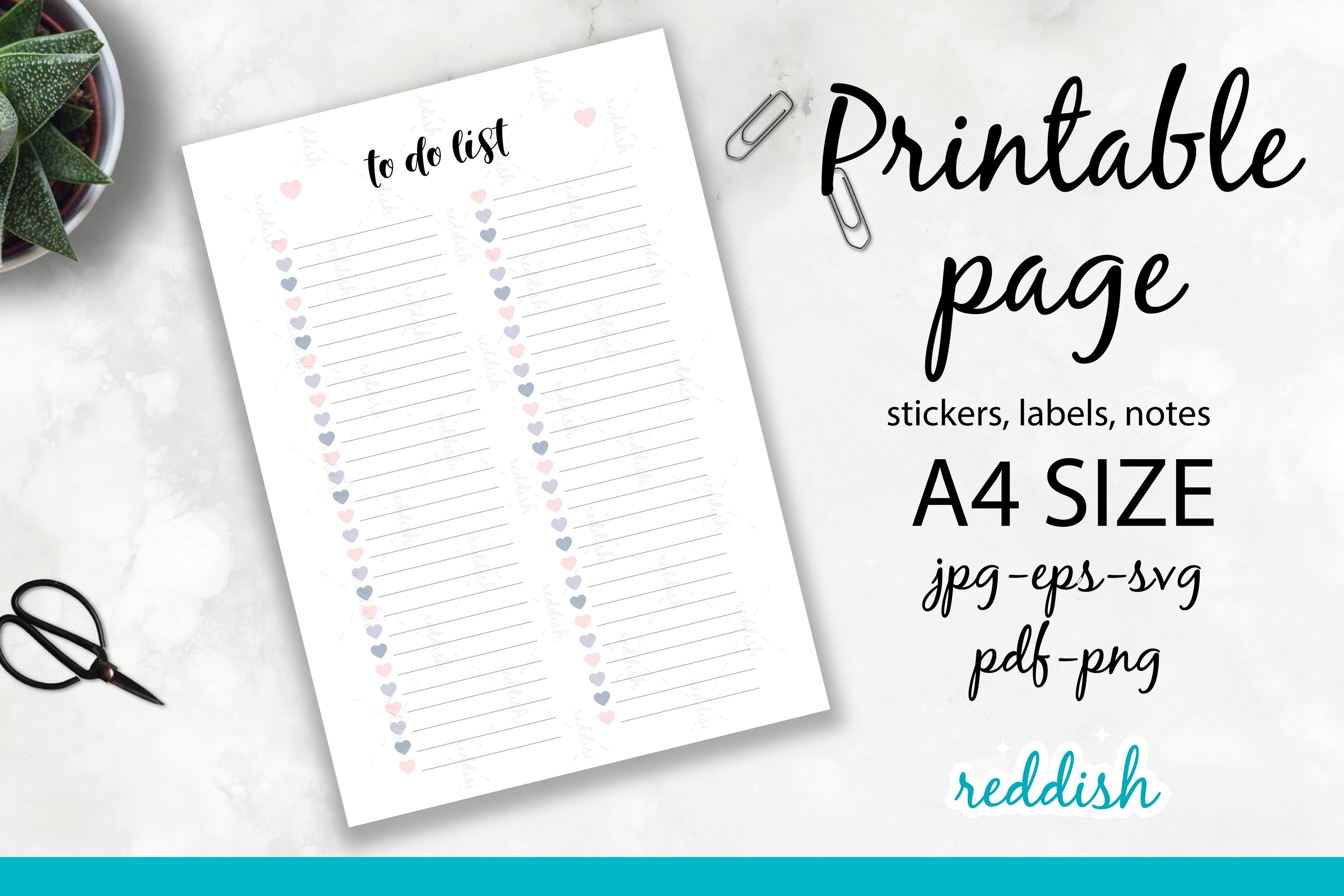 Printable page, to do list, A4 size, digital paper (848516) | Digital ...