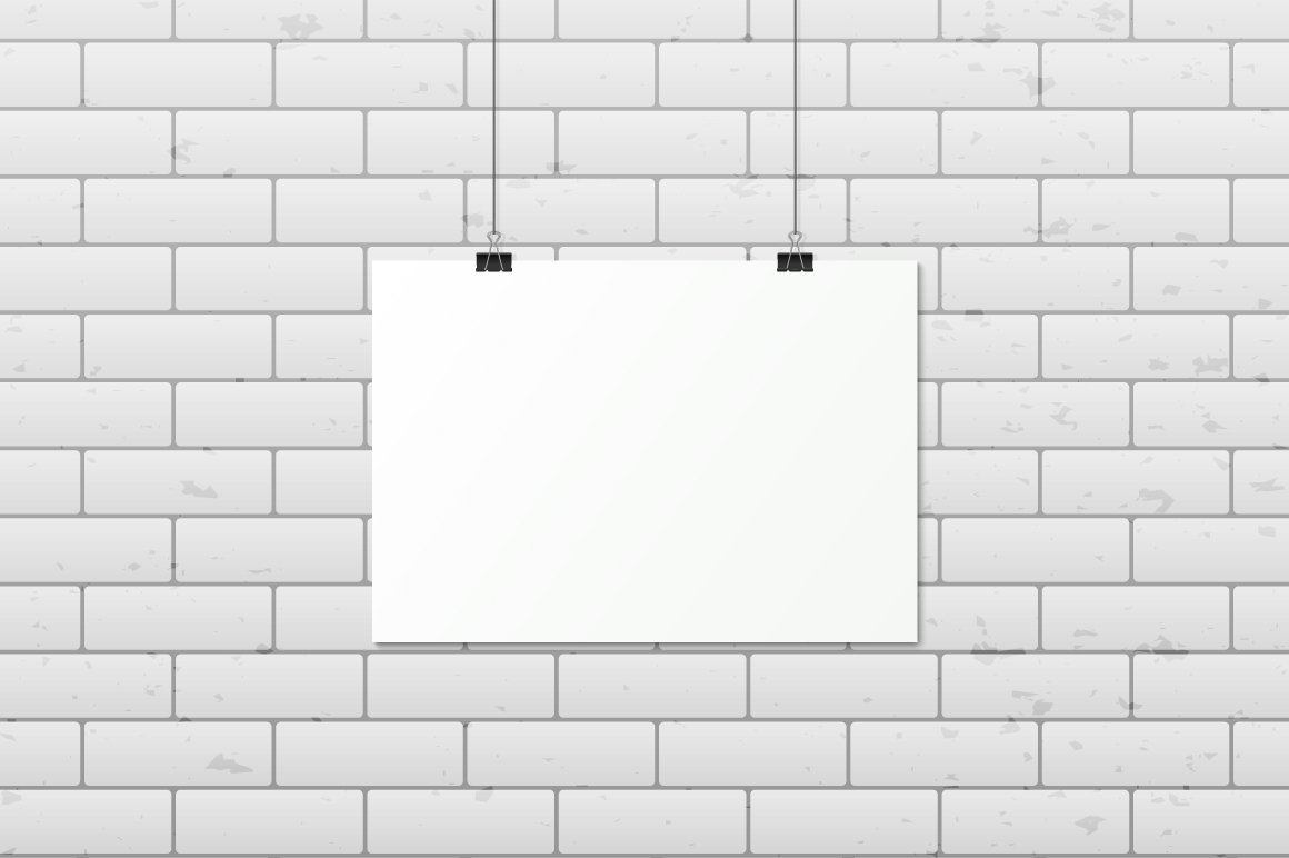 Hanging blank posters. (676983) | Objects | Design Bundles