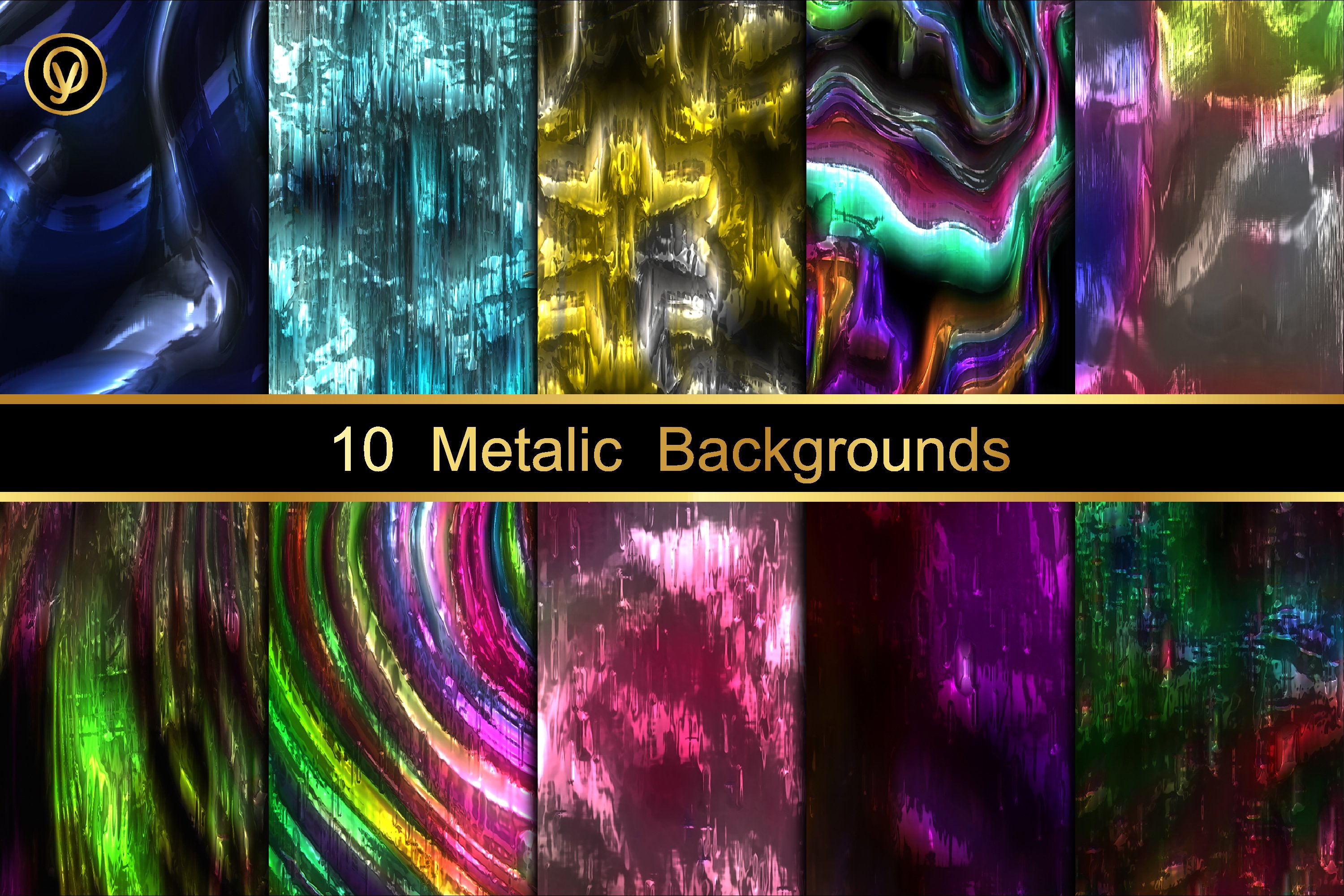 Metalic Backgrounds (1449391) | Textures | Design Bundles