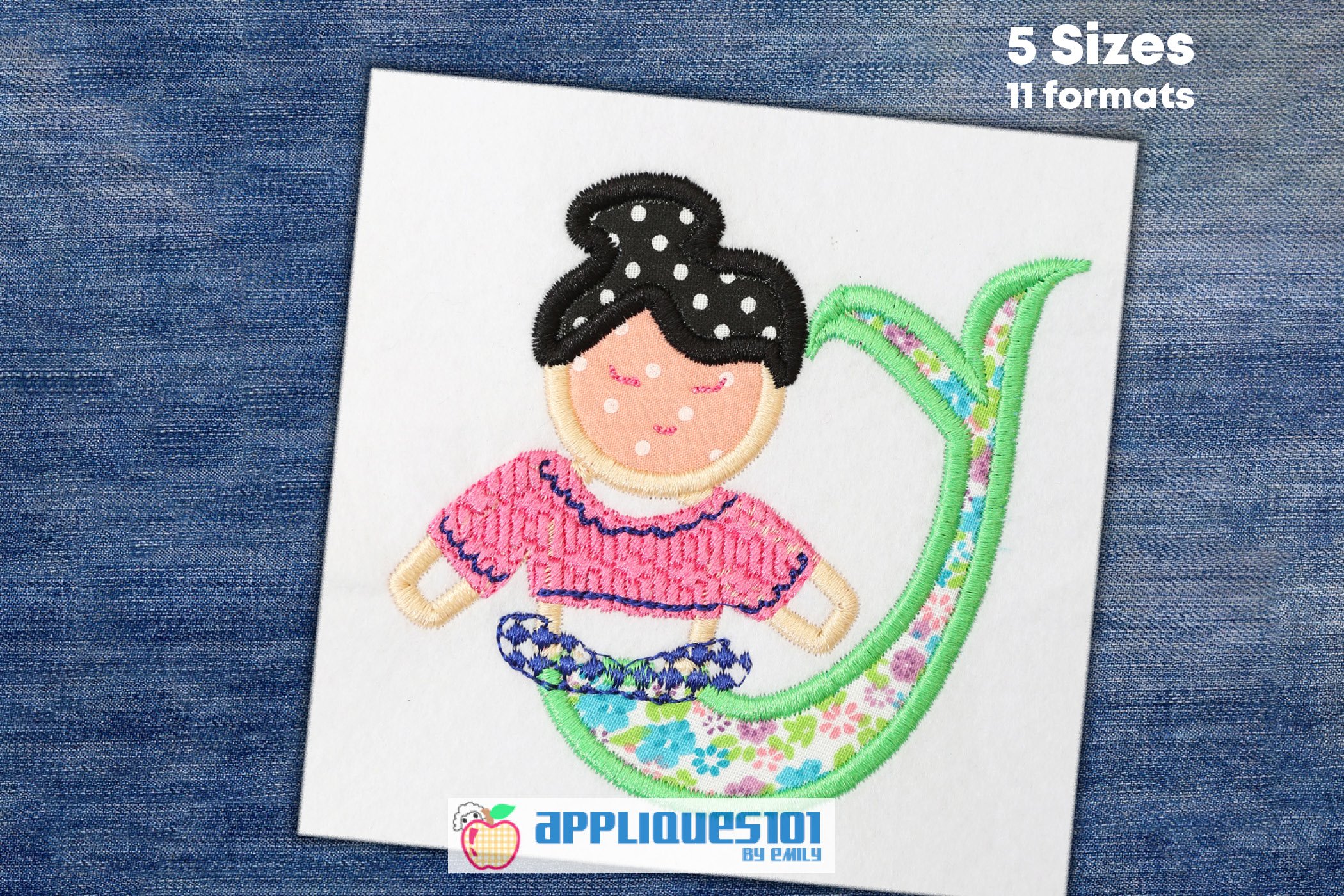 Little Mermaid Machine Embroidery Applique Design - Mermaids