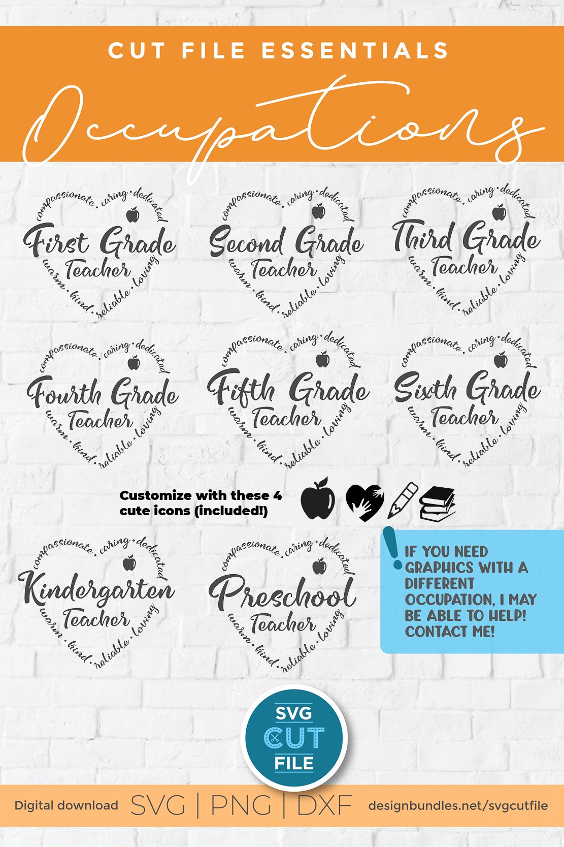 Elementary Teacher svg bundle -a teacher appreciation bundle (869632 ...