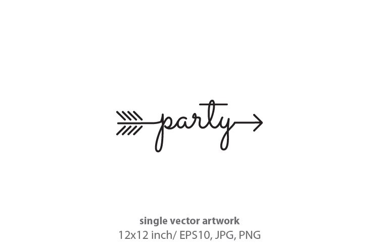 party, arrow, SINGLE VECTOR ARTWORK (747626) | Elements | Design Bundles