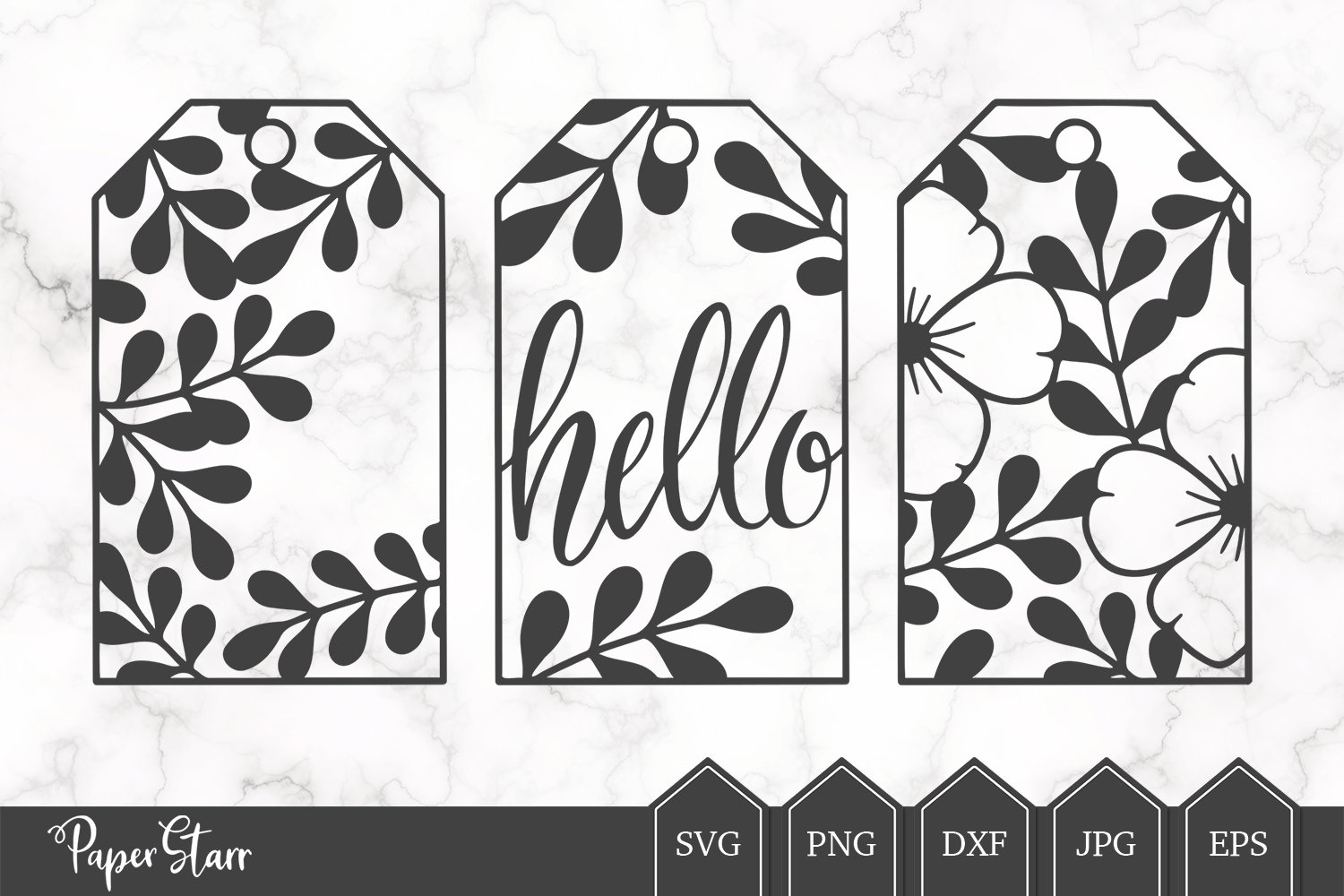 Gift Tag Cut File Gift Tag SVG Floral Gift Tag 542244 Cut Files 
