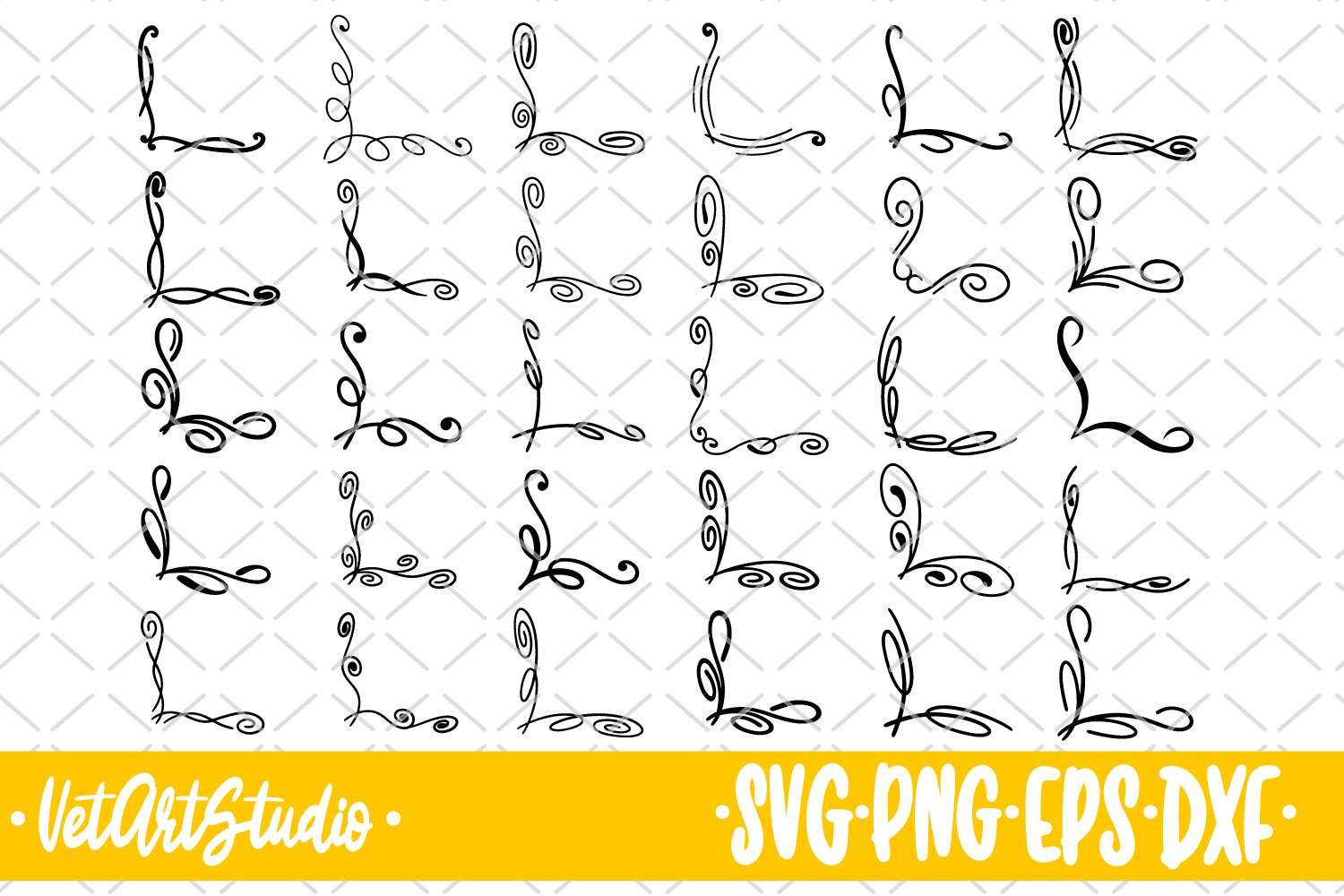 30 Decorative corners, corners bundle svg (480768)