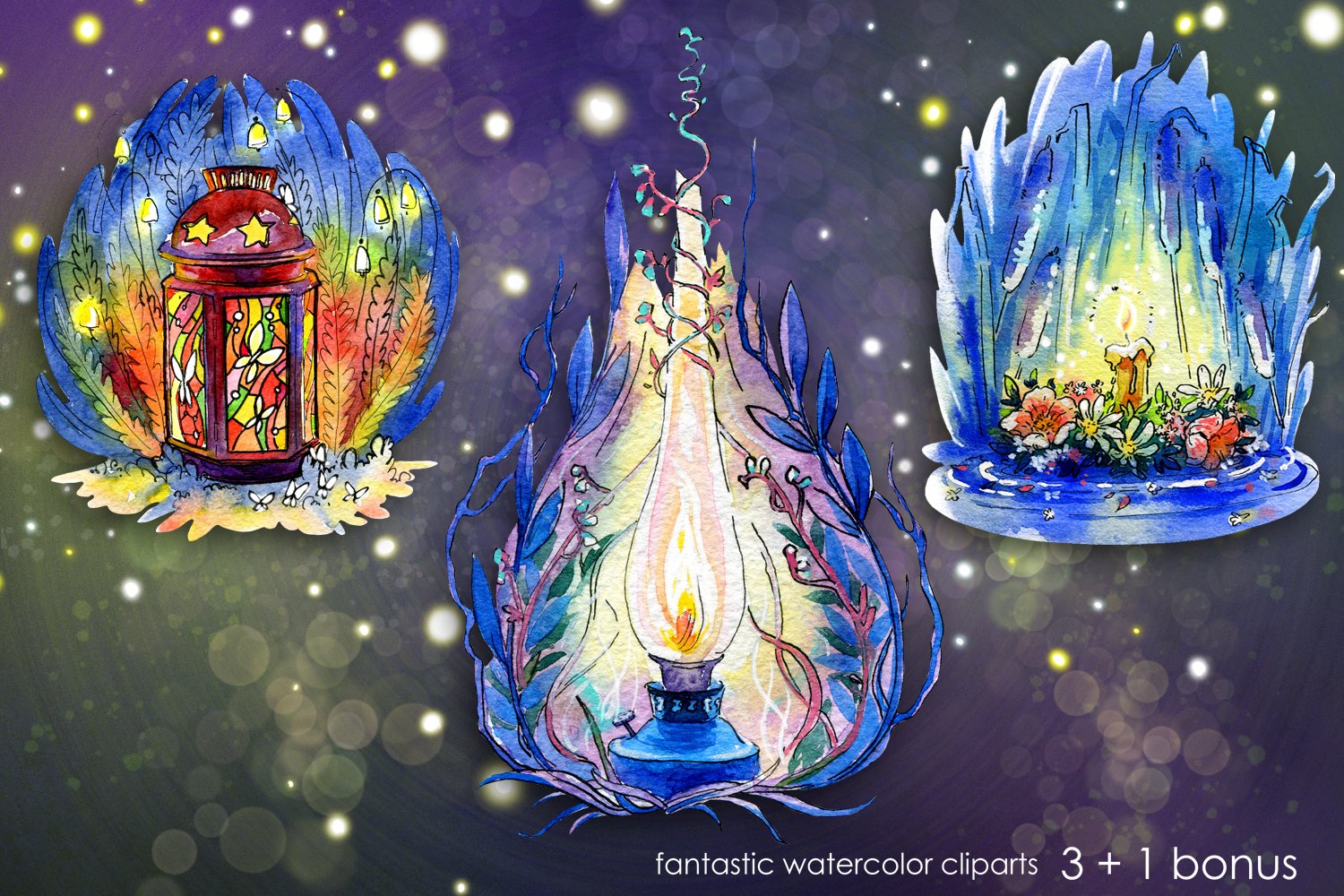 Magic lights (910268) | Illustrations | Design Bundles