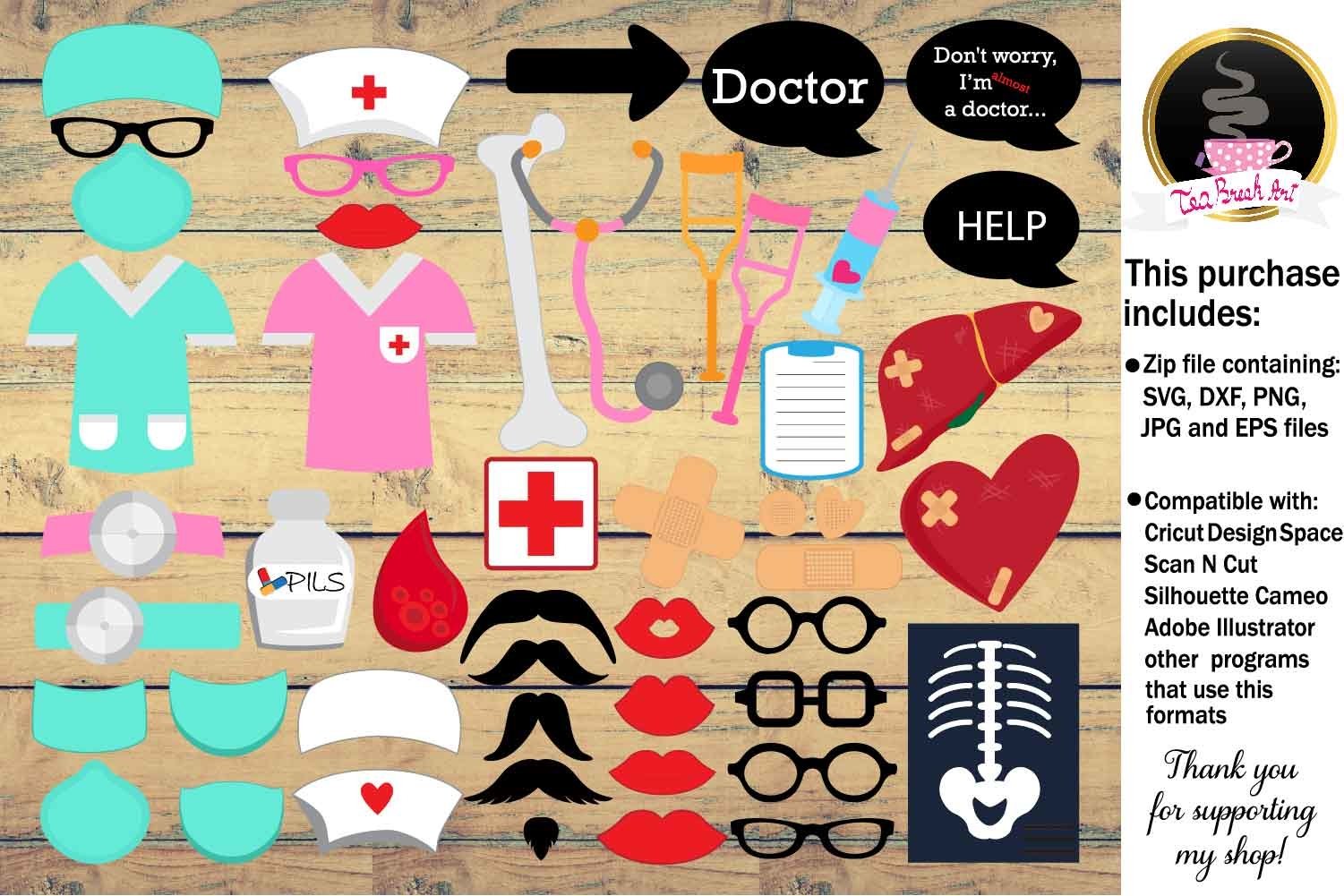 Doctor Set Cutting Files 946 (335261) | SVGs | Design Bundles