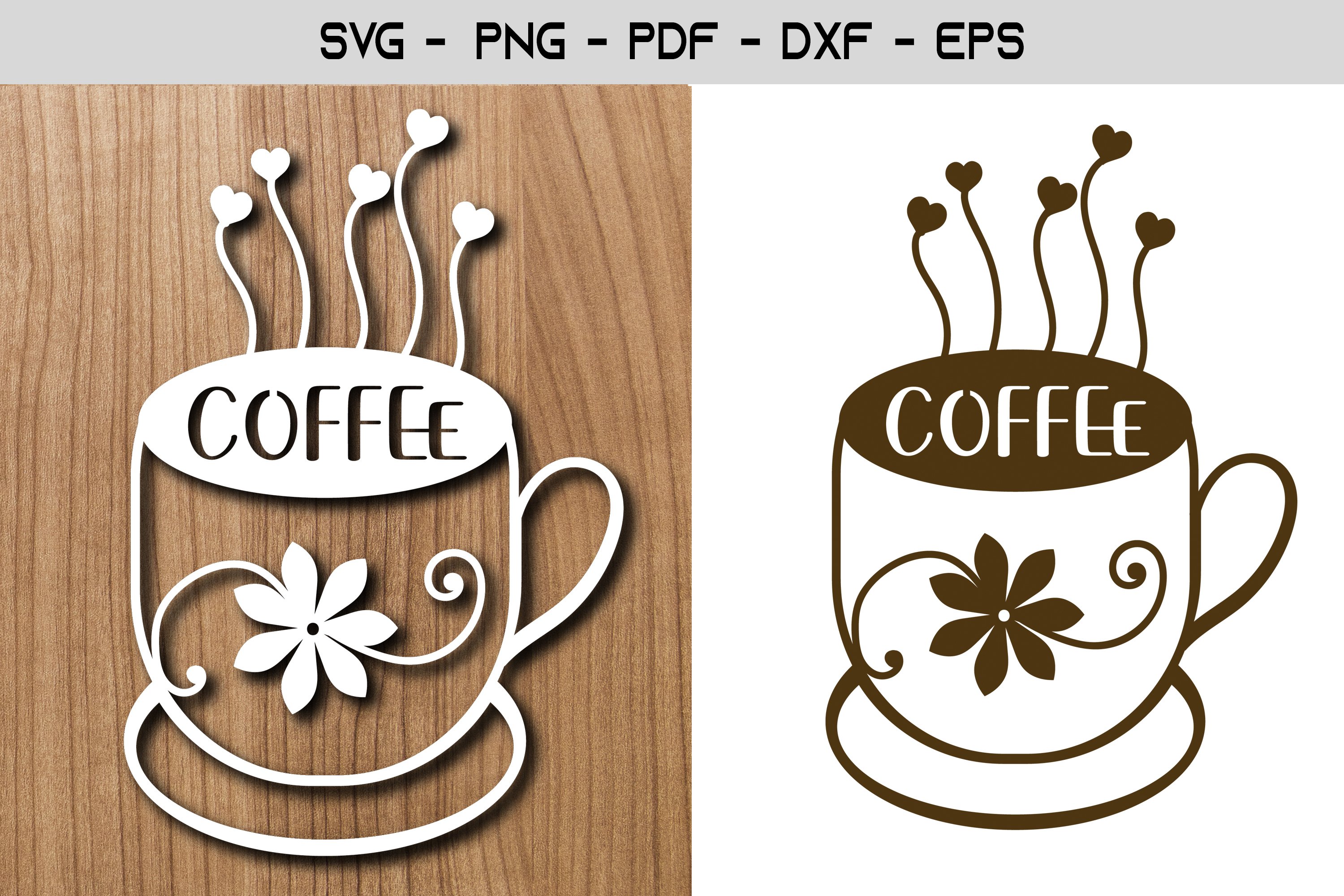Coffee Cup Paper and Laser Cutting Template Design