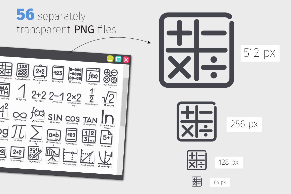 Algebra Line Icons Set (41091) | Icons | Design Bundles