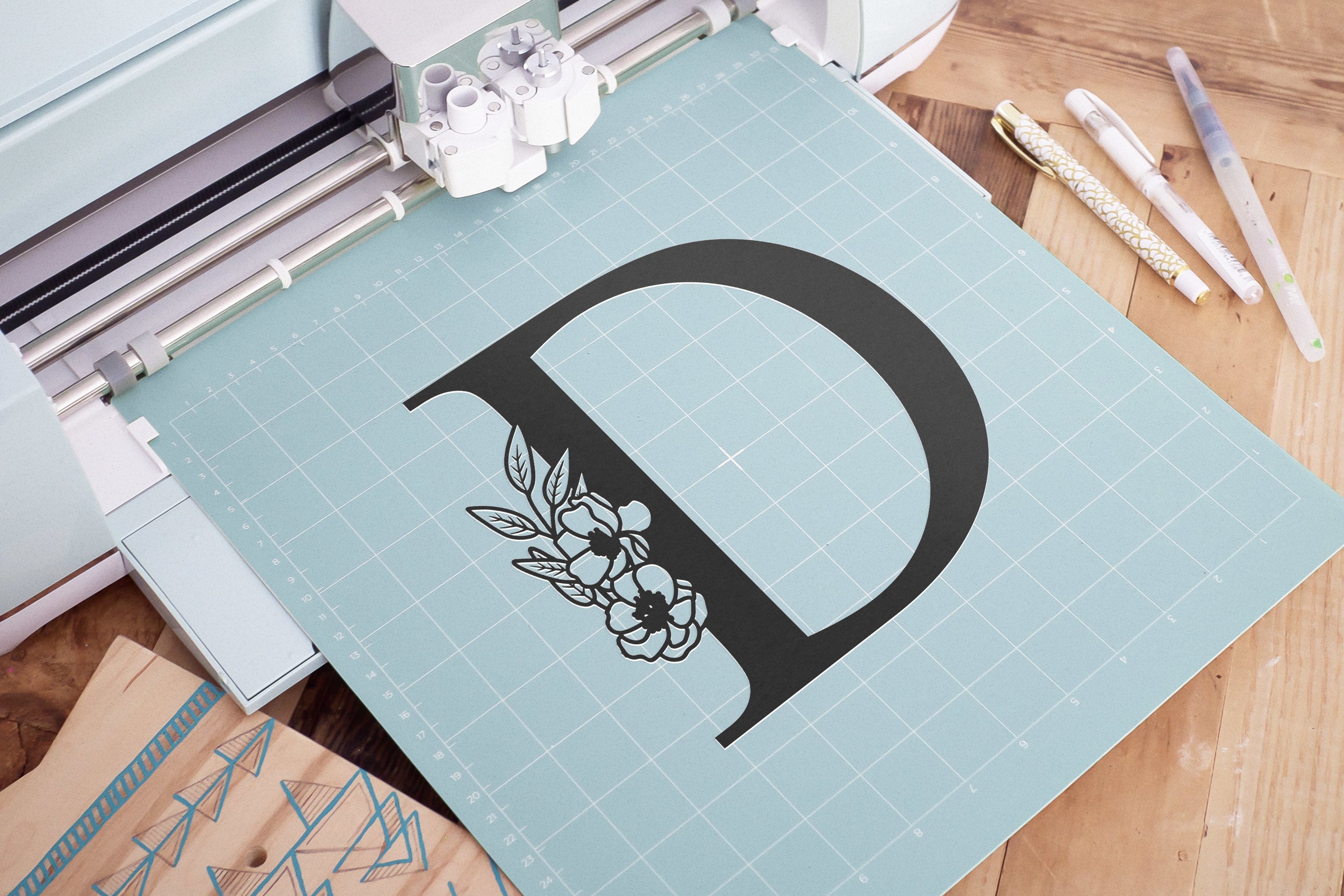 Floral Letter D SVG File, Letter D SVG, Flower Letter SVG (374882 ...