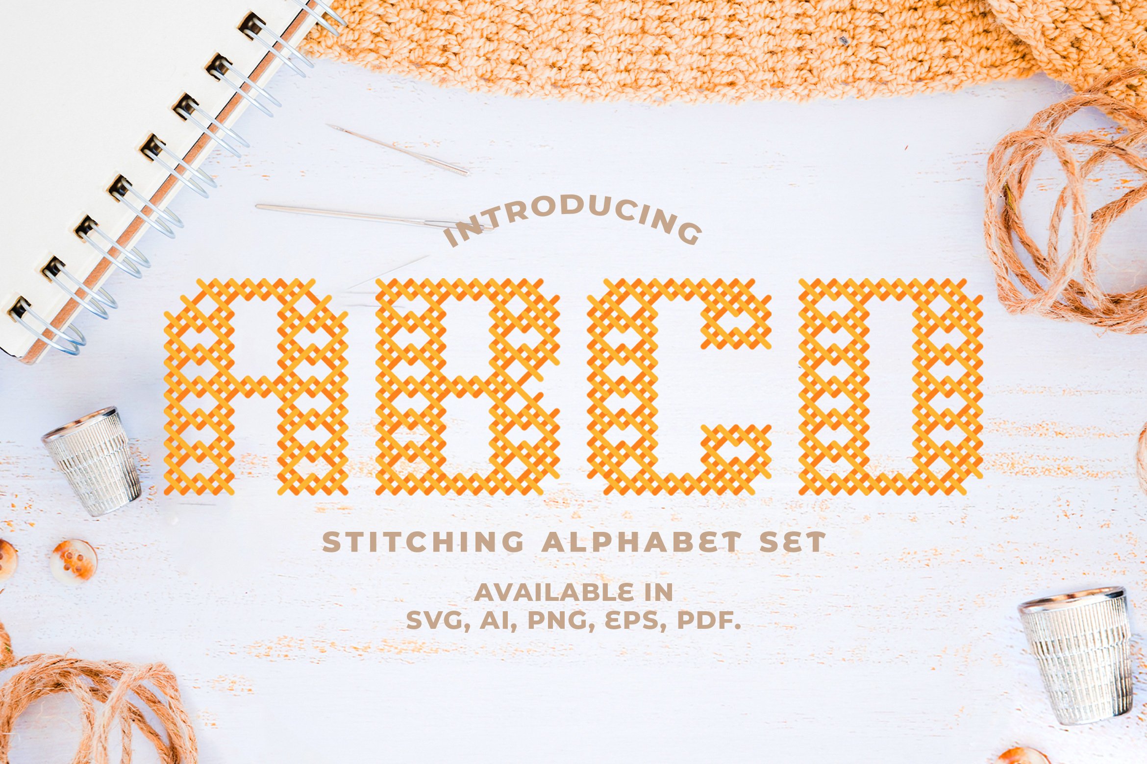 Stitching Alphabet Set