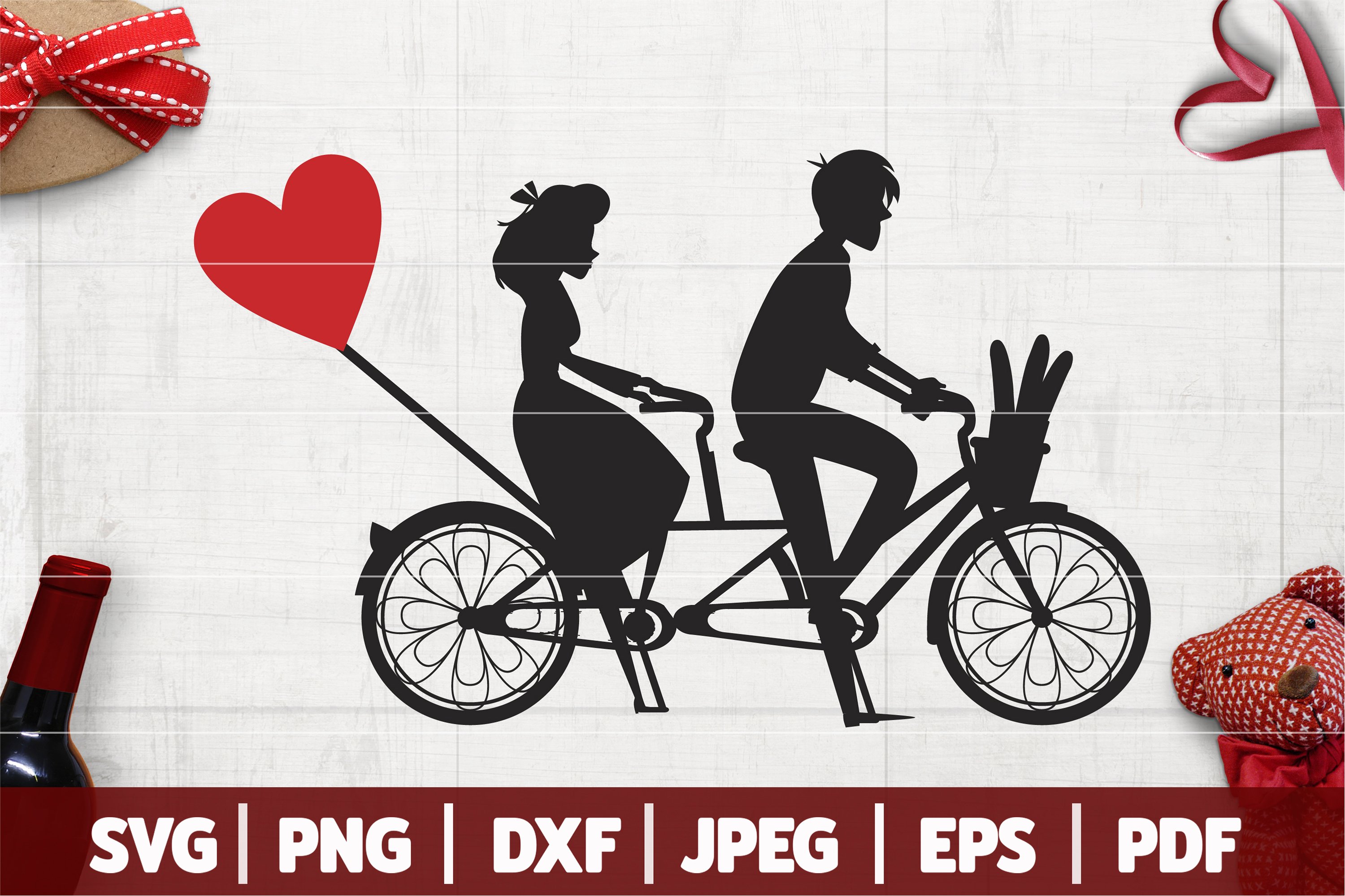 Vintage Valentine's Day Silhouettes, Romance SVG, Love SVG (1150799 ...