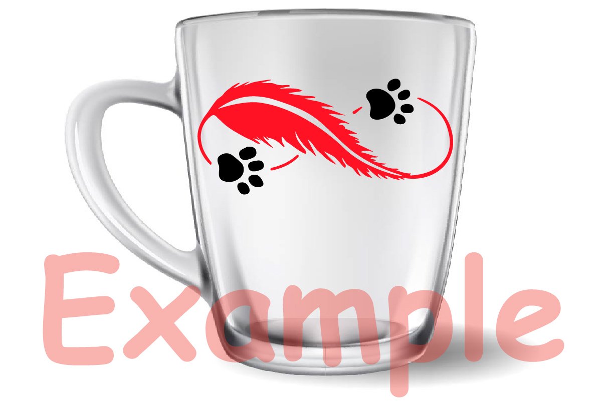 Pet Love Infinity SVG, dog Puppy paw Feather 762S (75997) | SVGs ...