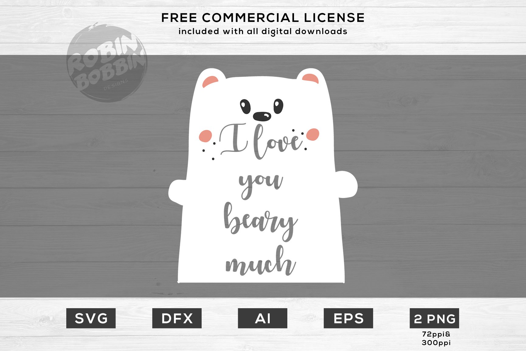 I Love You Beary Much - Valentine's Day SVG (195496) | SVGs | Design ...