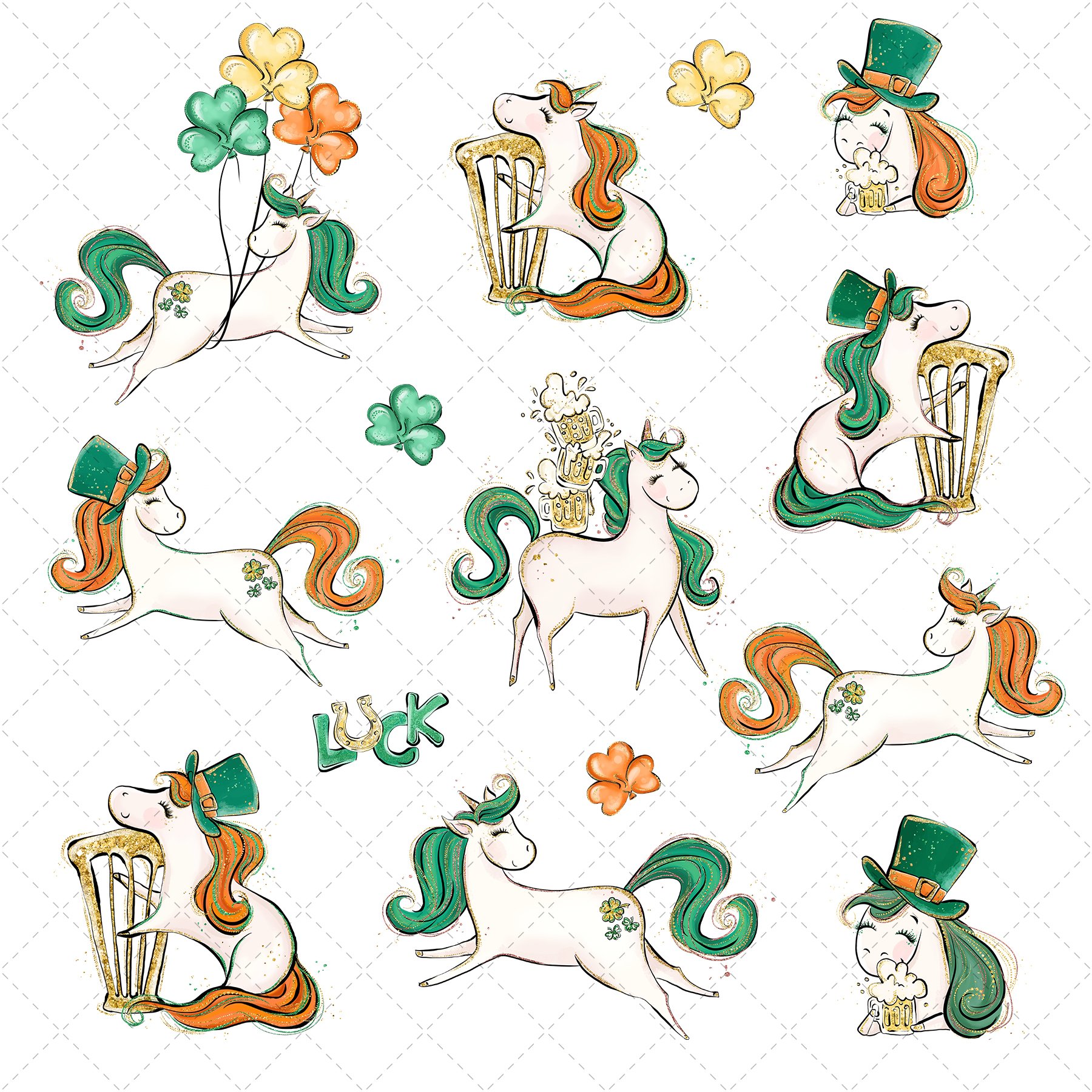 Lucky You Clip Art (513095) | Illustrations | Design Bundles