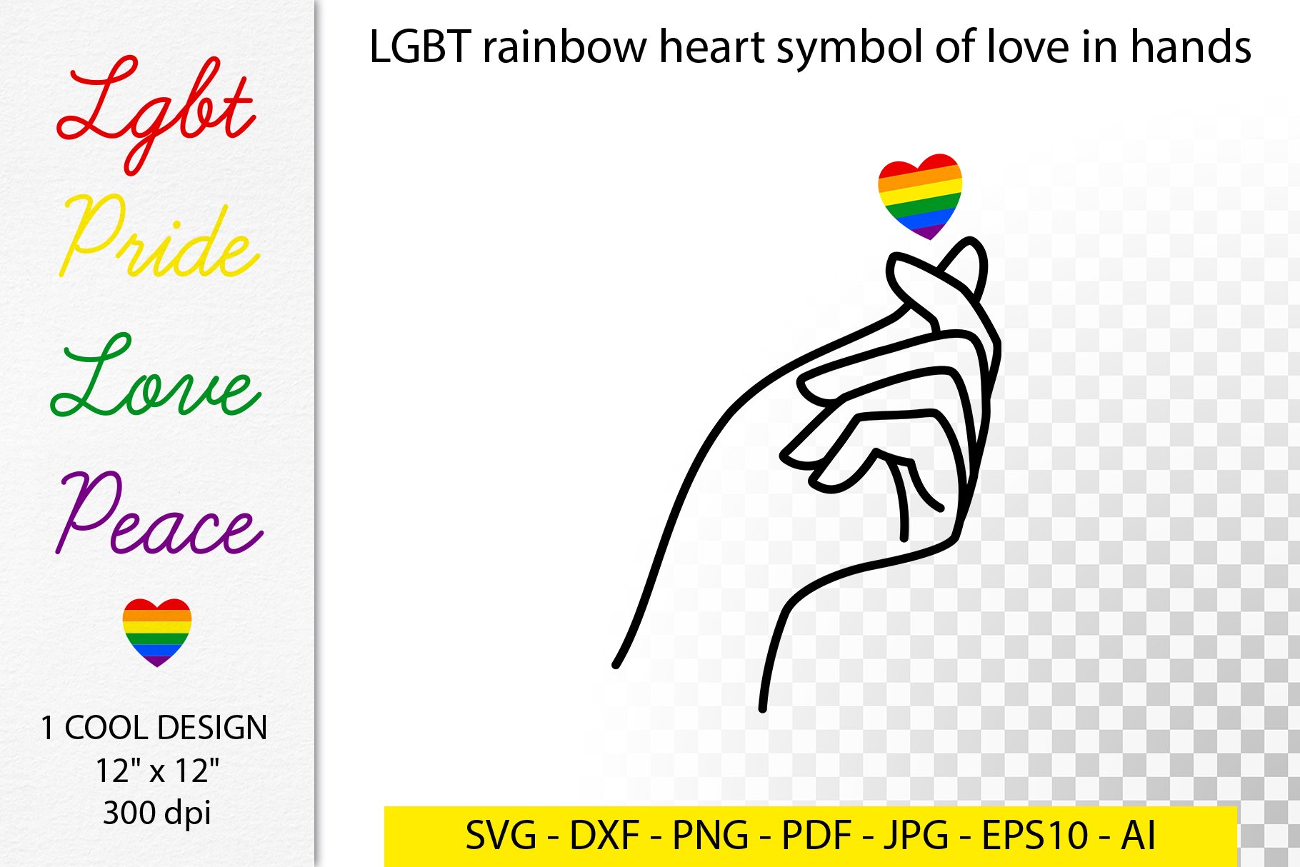 Korean Heart Finger LGBT/LGBT Rainbow Heart SVG/PNG/JPG/PDF (708479 ...