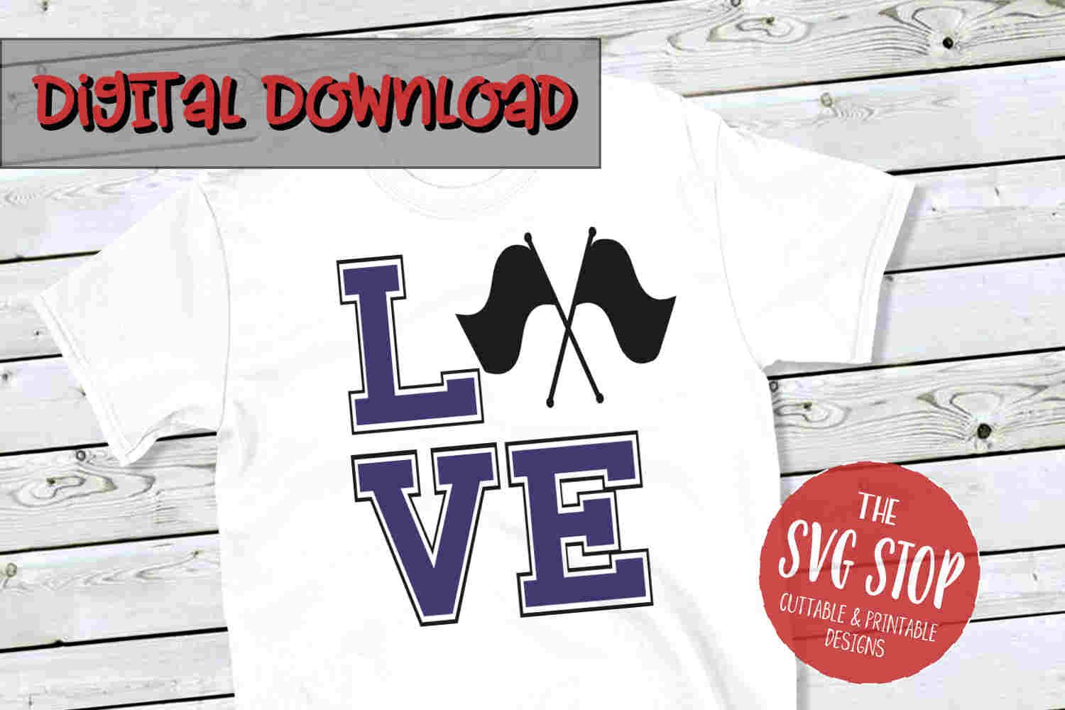 Love Color Guard | Color Guard T-shirt SVG (224146) | SVGs | Design Bundles