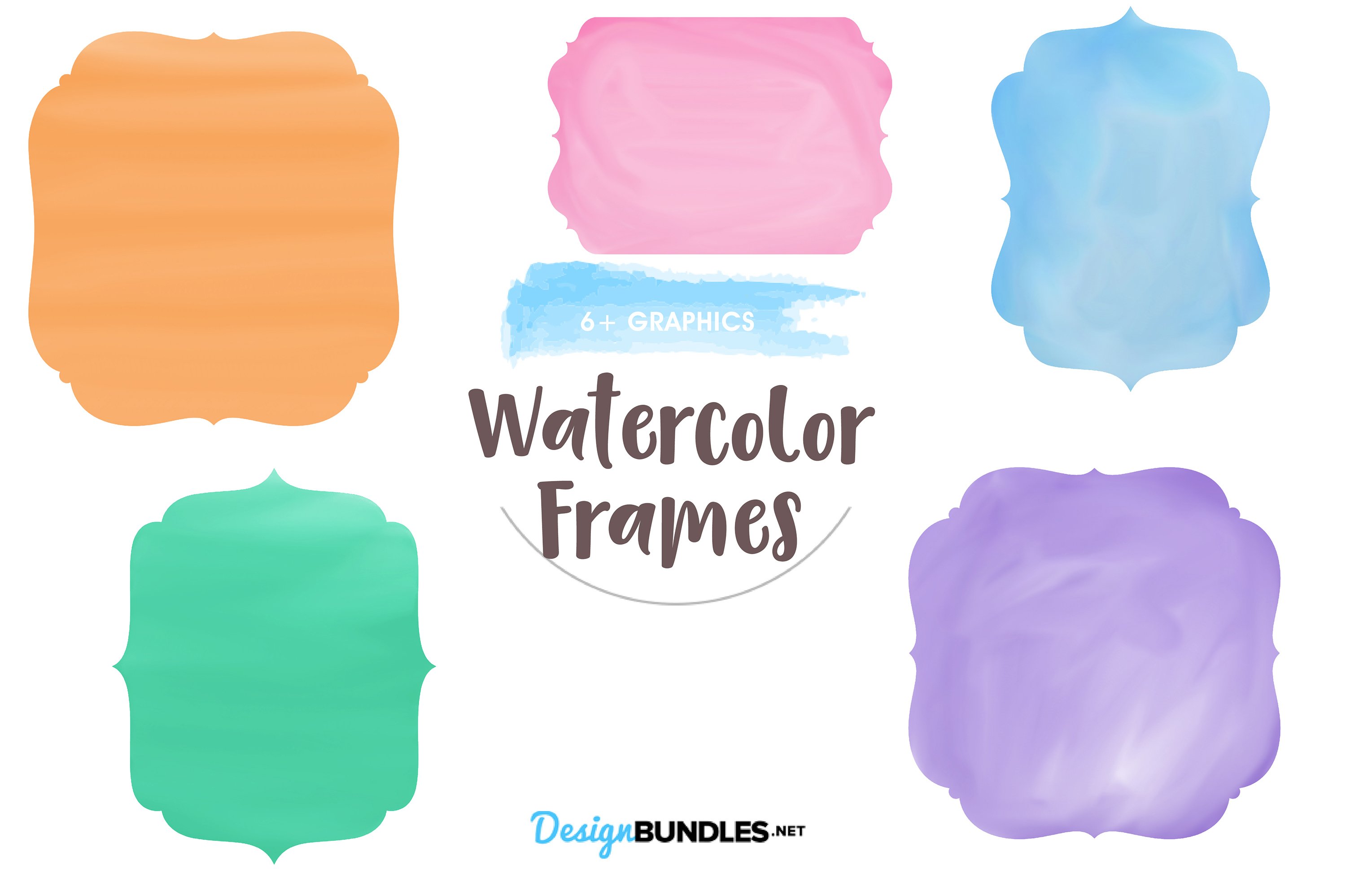 Watercolor Frames design graphics and illustration