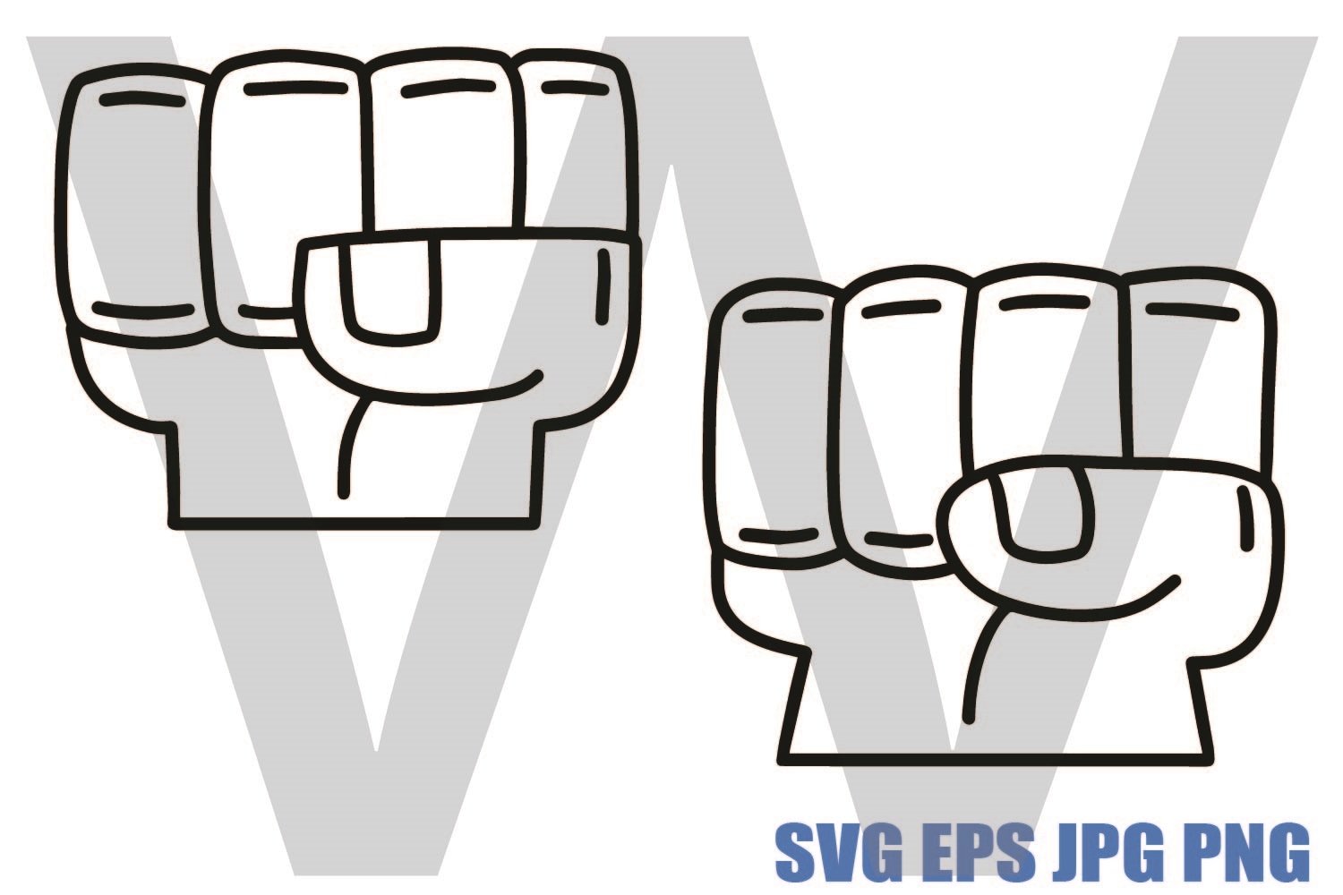 Fist - 2 versions - SVG/EPS/JPG/PNG (571175) | Illustrations | Design ...