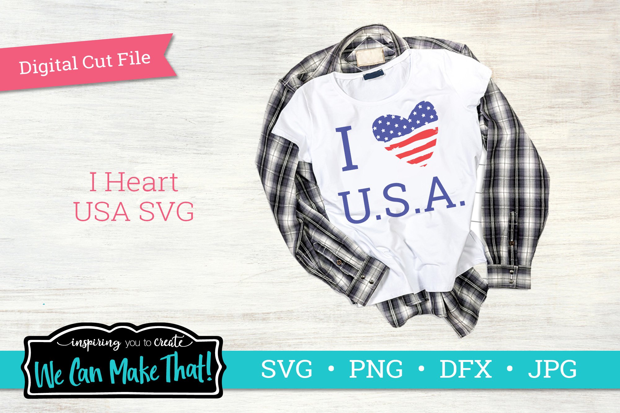 I Heart USA American Flag SVG (379729) | SVGs | Design Bundles