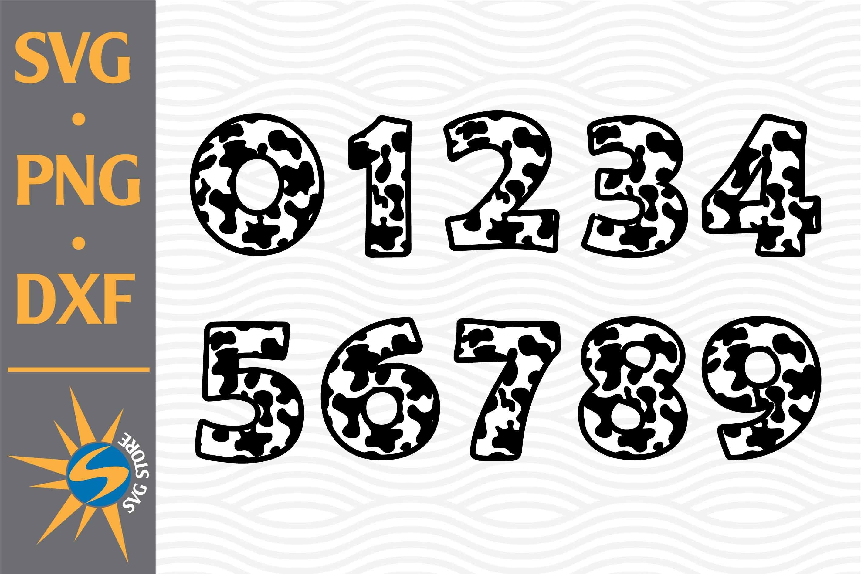 Cow Numbers SVG, PNG, DXF Digital Files Include (763056) | Cut Files ...