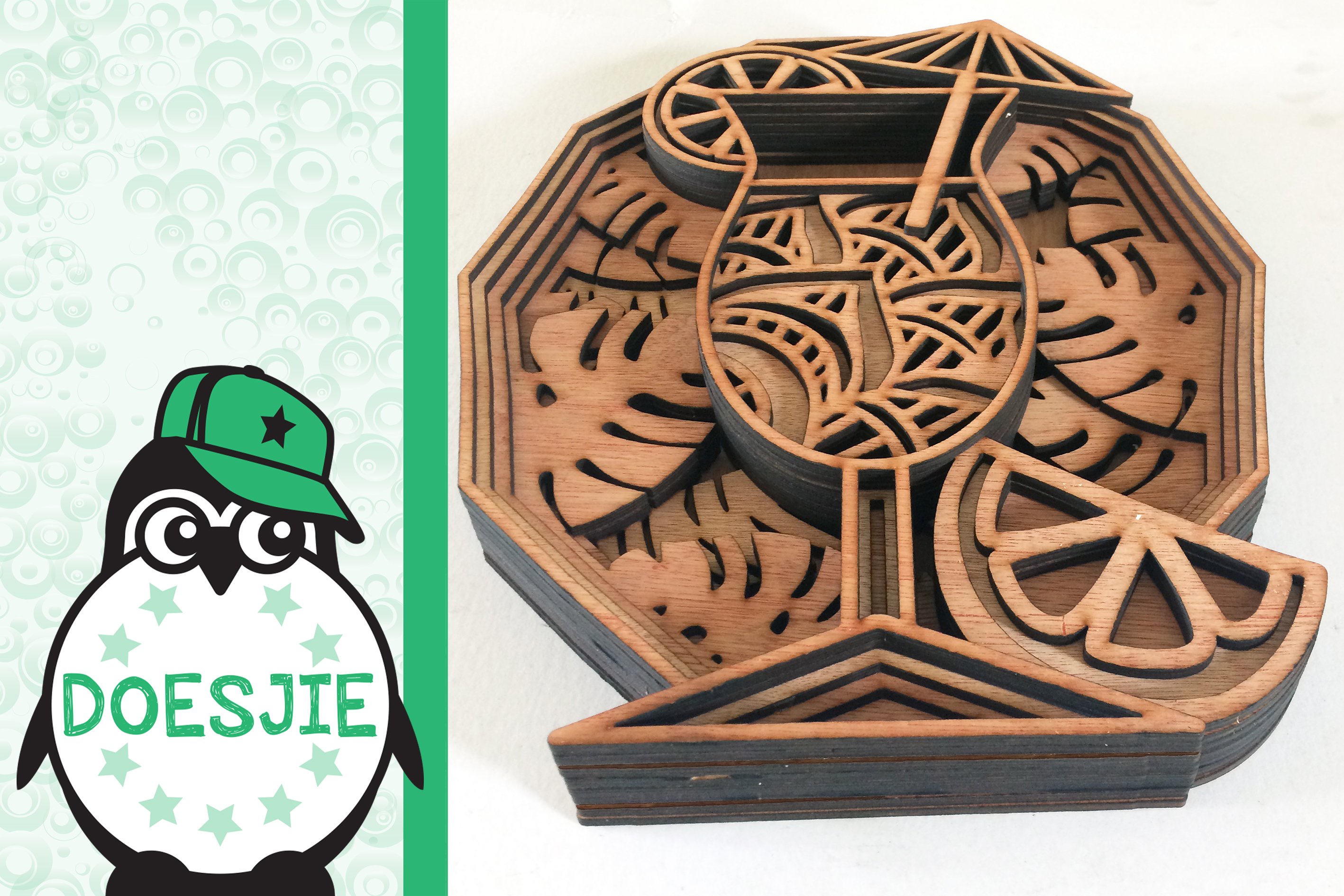 3d svg Multi layer mandala summer cocktail (626947) | Cut Files ...