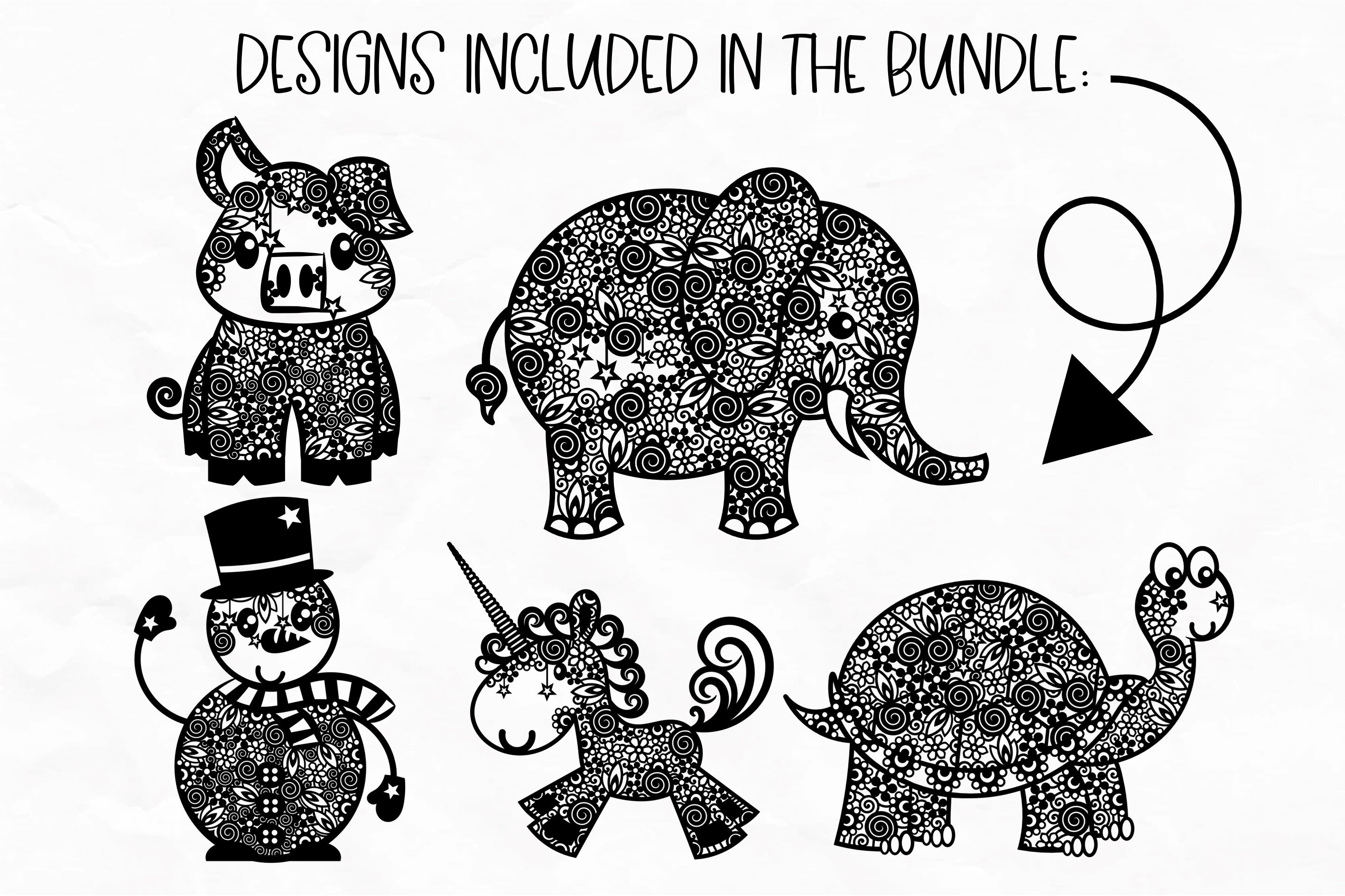 The ultimate Doodle Bundle! (1057388) | Cut Files | Design Bundles