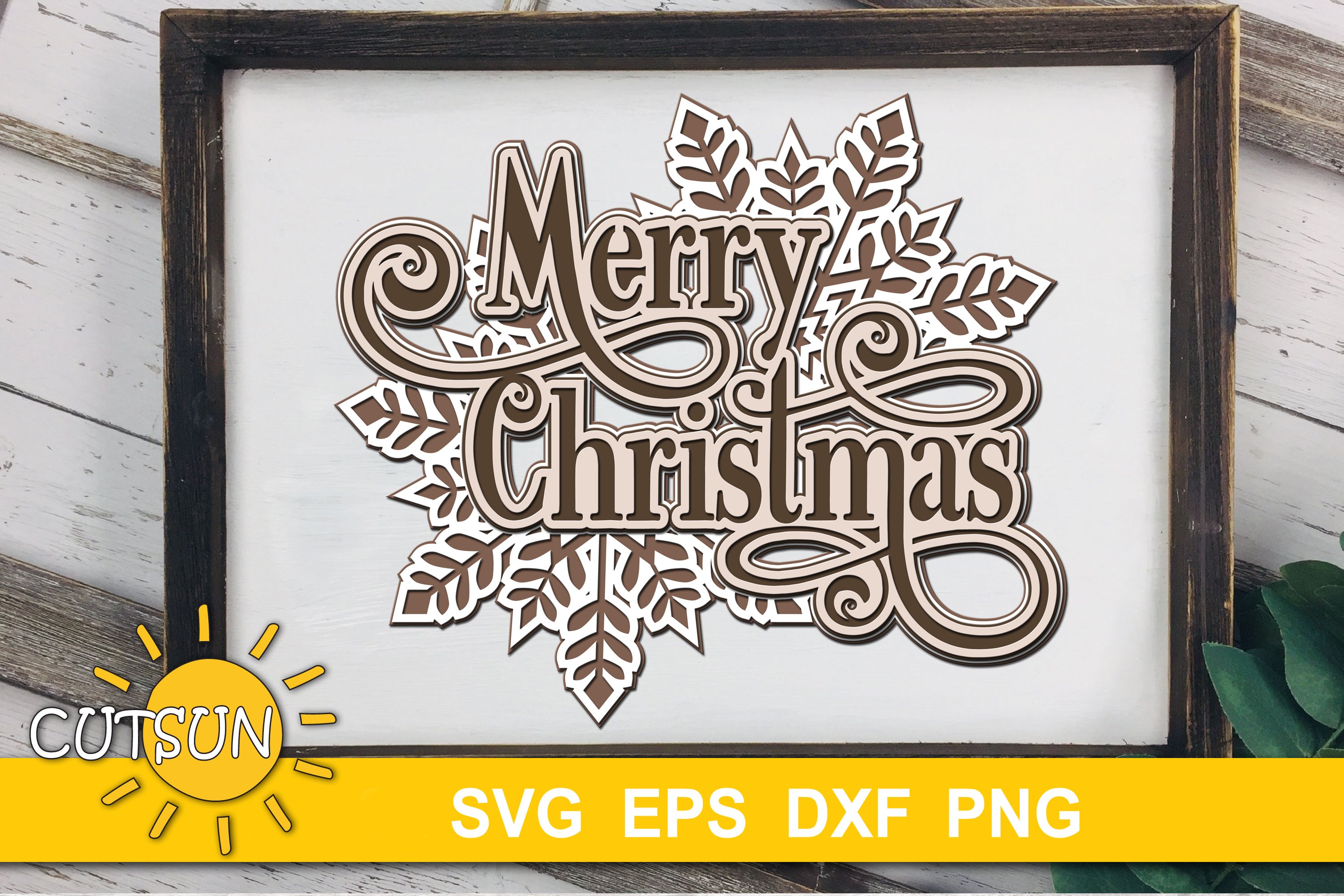Christmas SVG | 3D Layered Merry Christmas SVG (1039251) | Cut Files ...