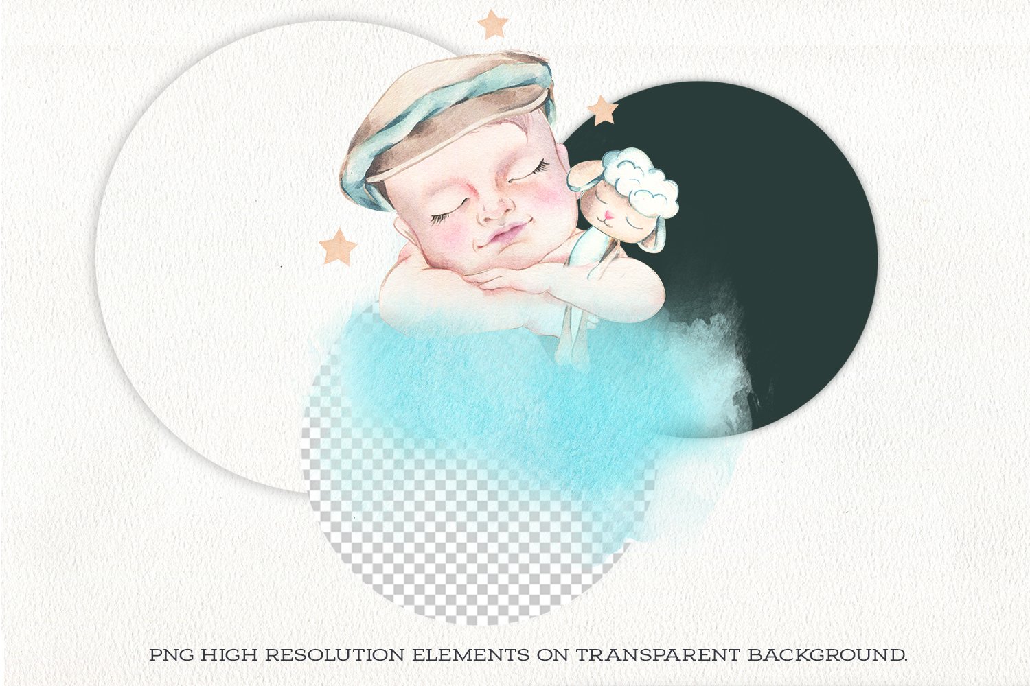 It's a Boy! Baby shower clipart, newborn watercolor set. (930034 ...