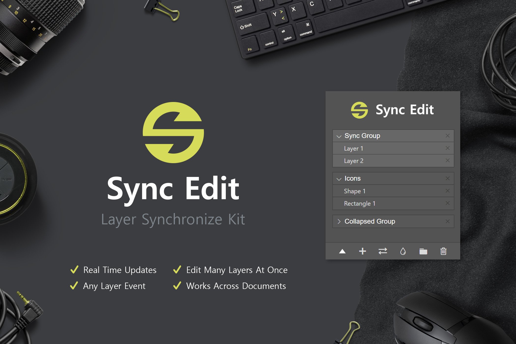 Sync Edit - Layer Synchronize Kit (437235) | Add ons | Design Bundles