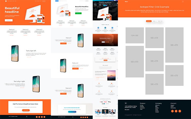 Bootstrap 4 Starter Kit Pro (67590) | Websites | Design Bundles