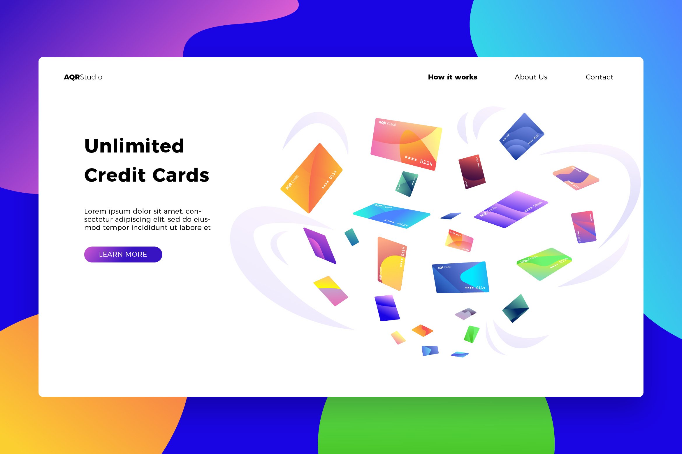 Credit Cards - Banner & Landing Page (316073) | Customizable Templates ...