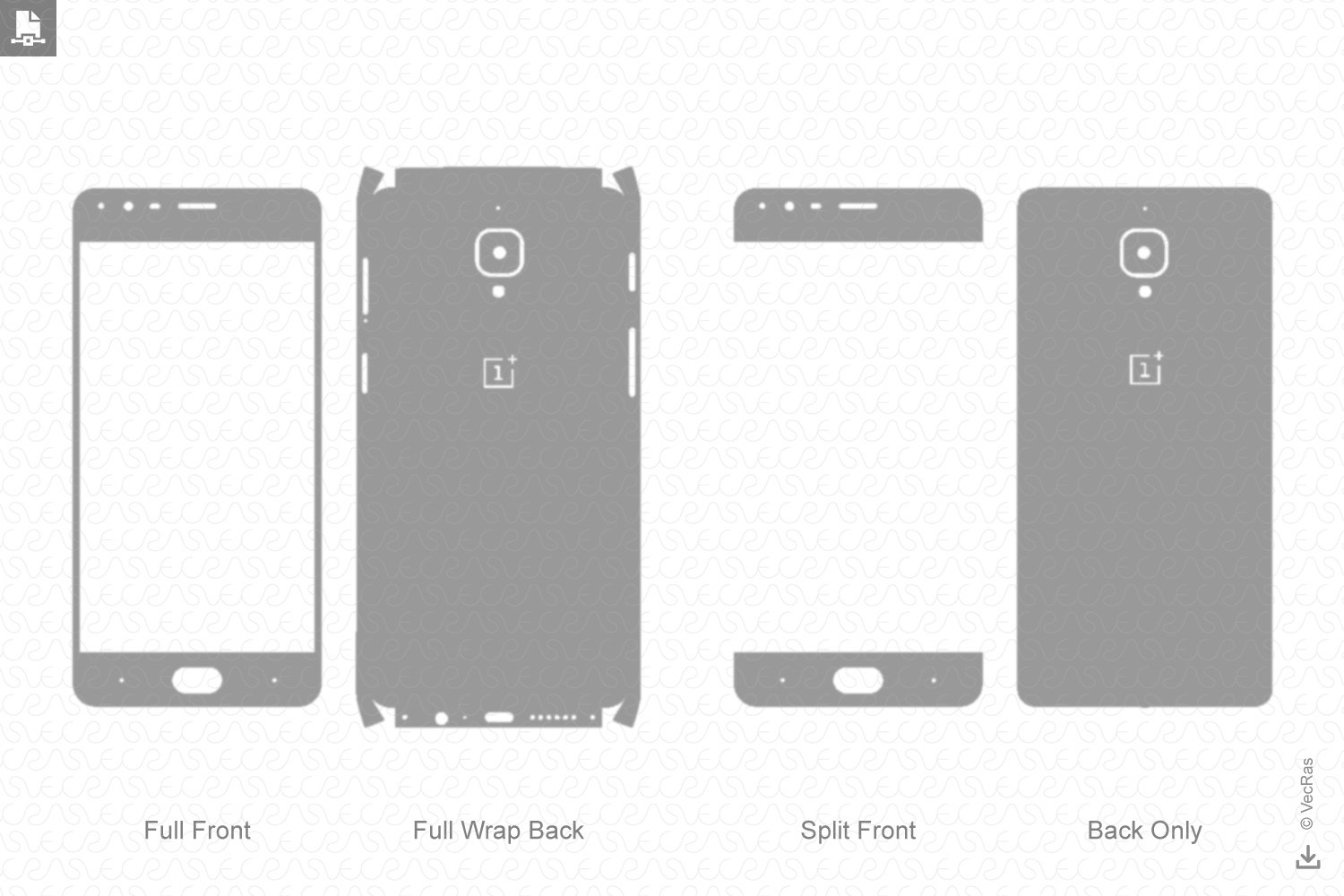 OnePlus 3 Vinyl Skin Vector Cut File Template 2016 (292380) | SVGs ...