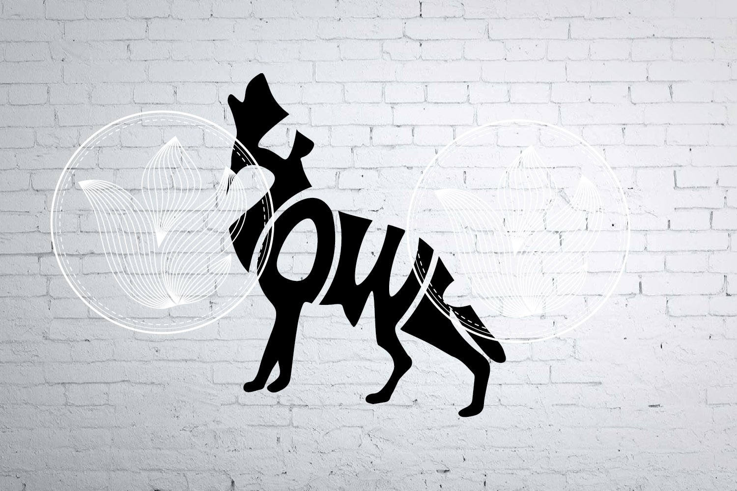 Howl svg cut file, in dog shape, lettering design (105995) | Cut Files ...